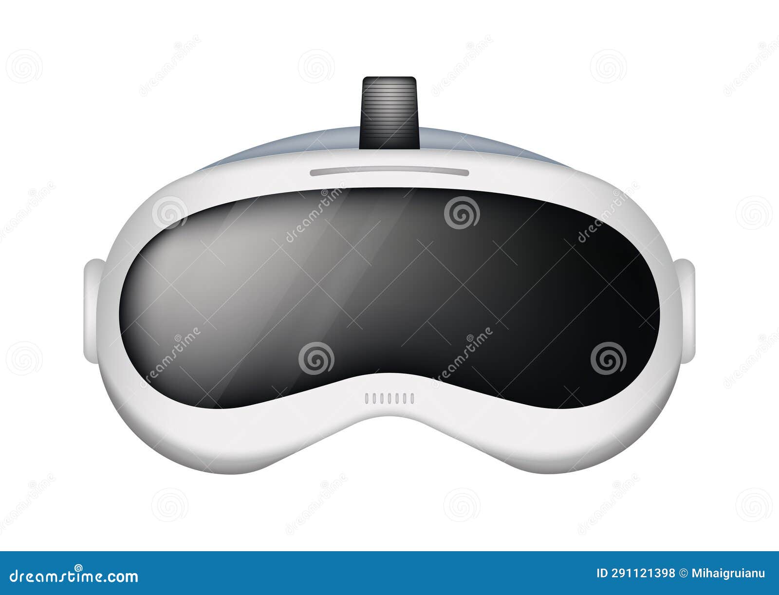 Realistic VR Headset Vector Isolated on White Background.Virtual ...