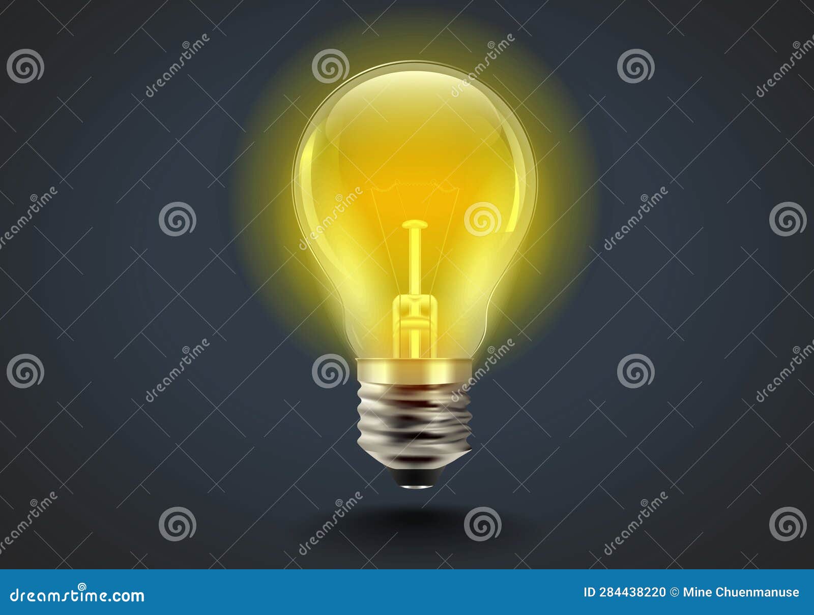 Warm Light Bulb in the Dark Illustration. Stock Illustration ...