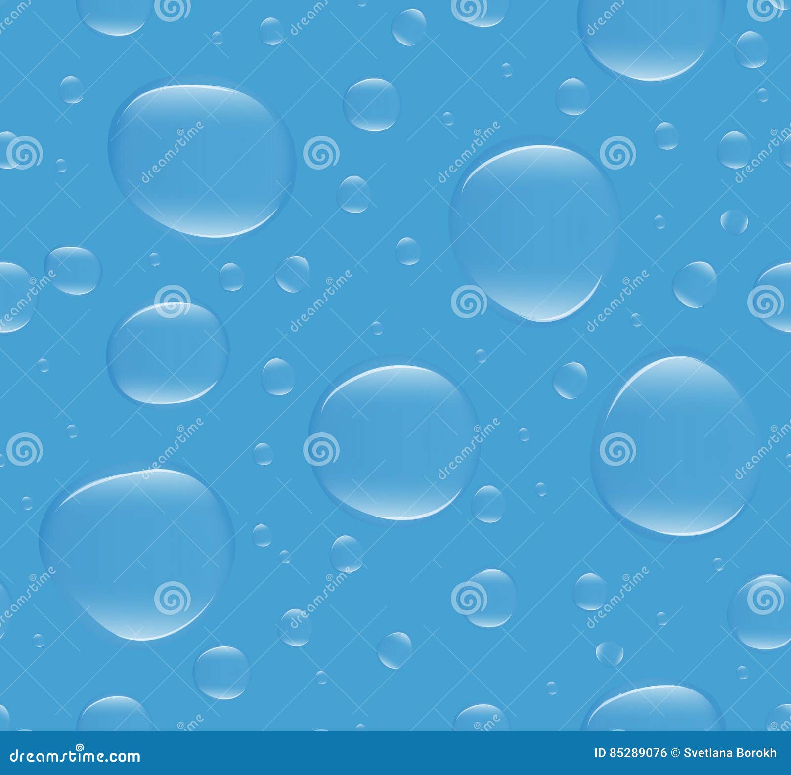 Realistic Water Bubbles Seamless Pattern, Endless Background. Soap ...