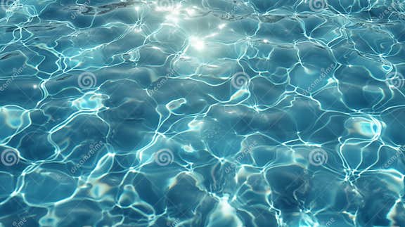 Realistic Water Caustics Texture in Swimming Pool Stock Photo - Image ...