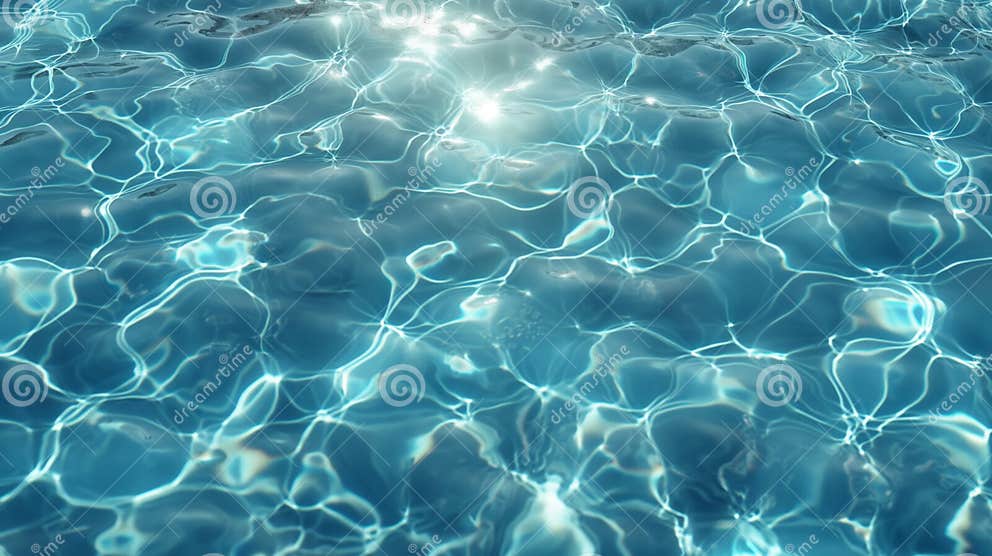 Realistic Water Caustics Texture in Swimming Pool Stock Photo - Image ...