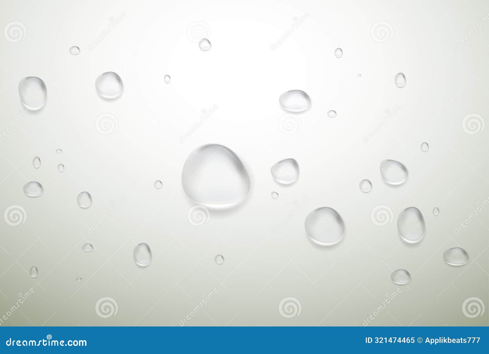 Realistic Water Drop 3D White Background Stock Vector - Illustration of ...
