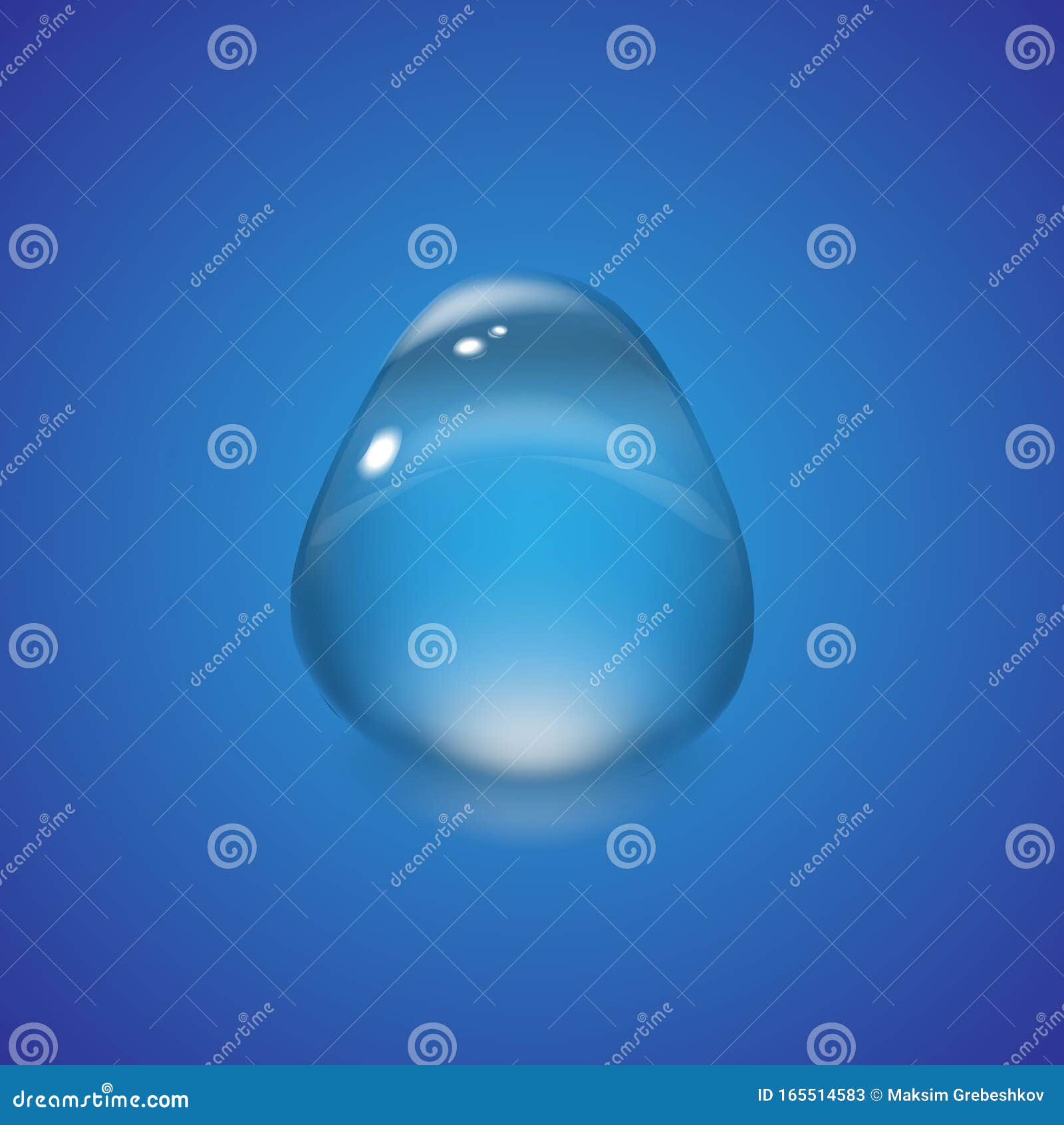 Realistic Water drop stock illustration. Illustration of splash - 165514583
