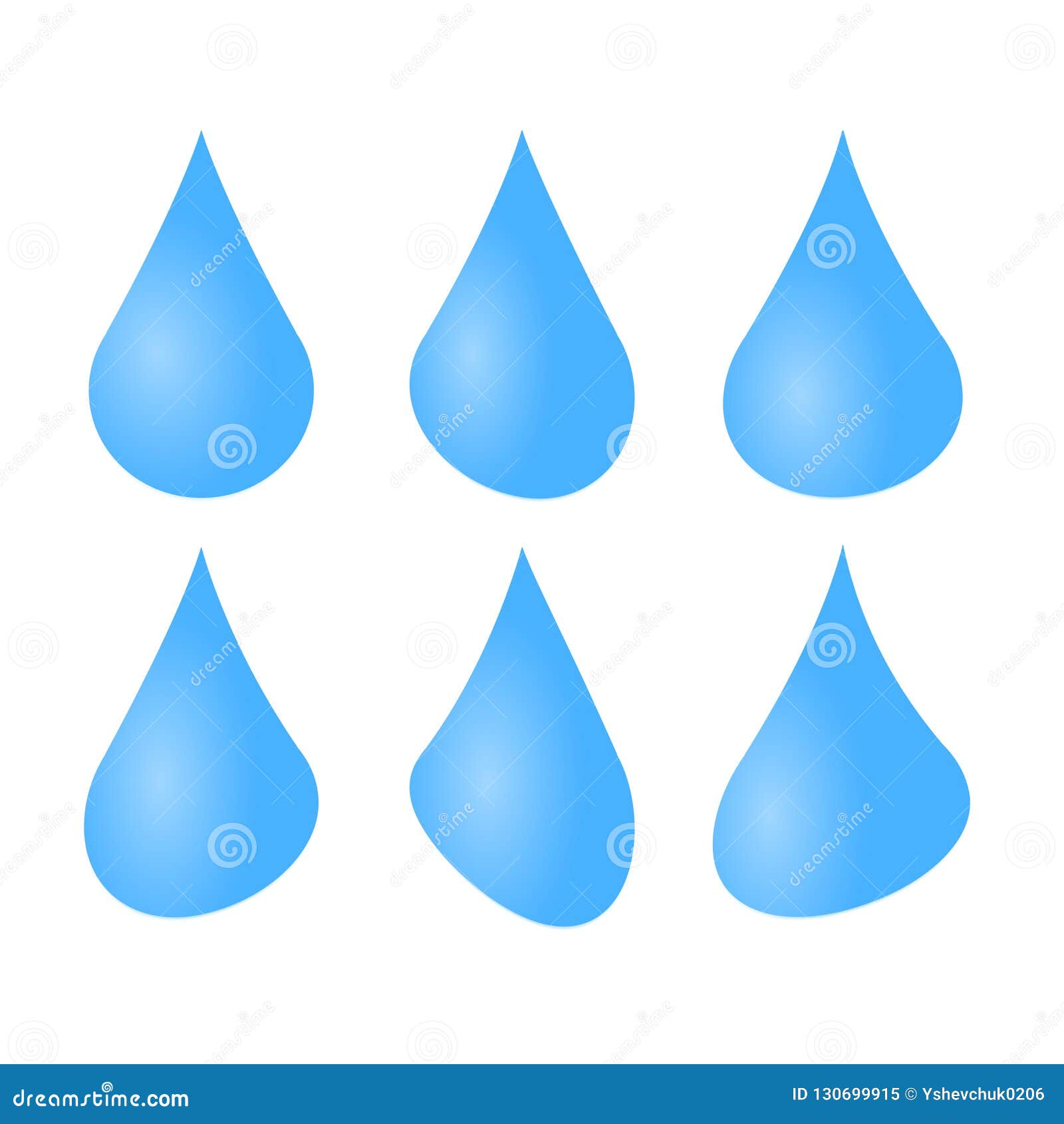 Realistic Water Drop. Pure, Clean Water Drops. Water Rain. White ...