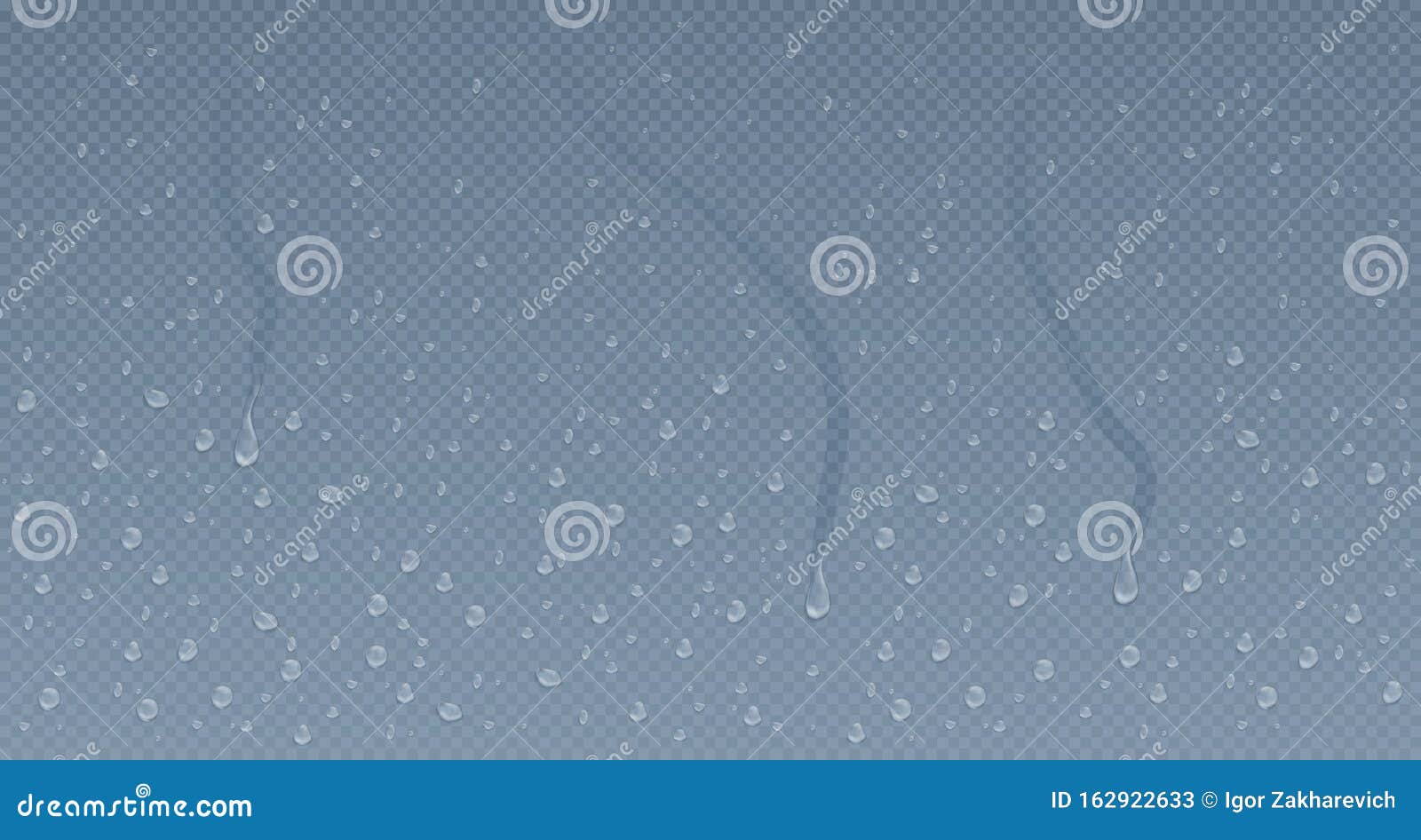 Realistic Water Drop Vectors Isolated on Transparent Background. Stock ...