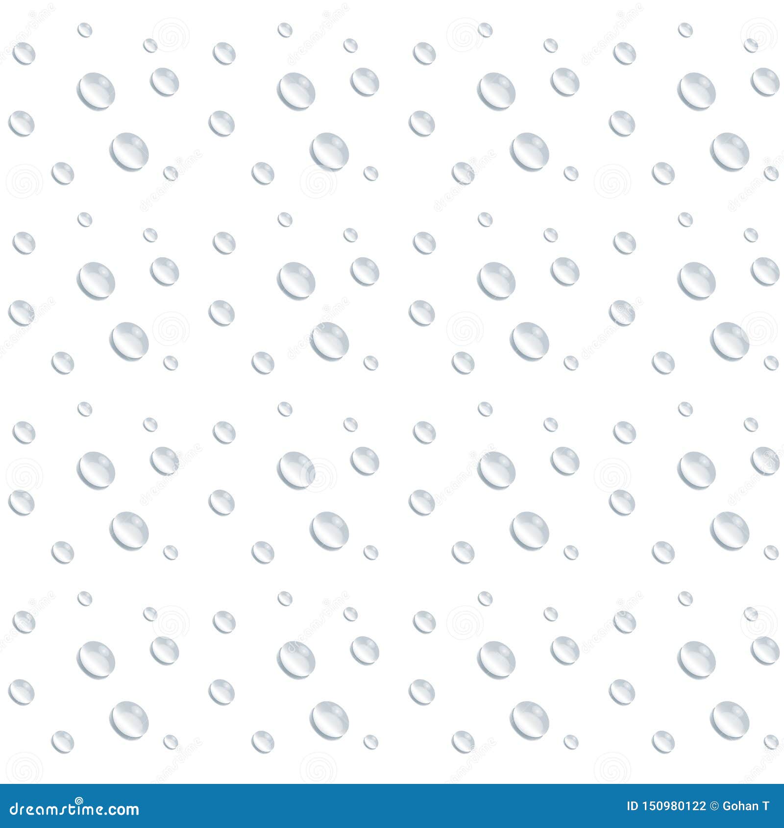 Realistic Water Drop Vectors Isolated on White Background, Clear Drop ...