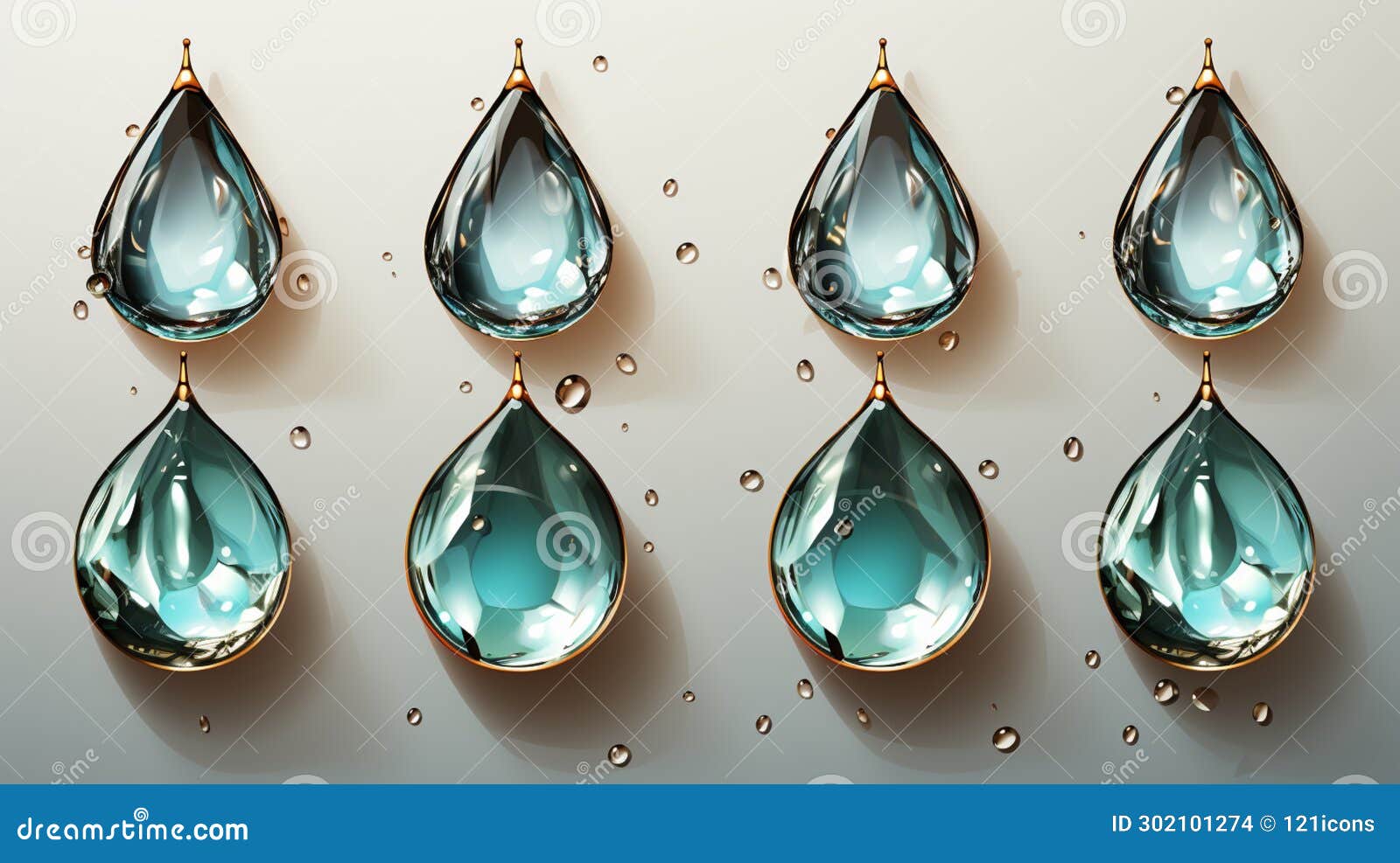 Realistic Water Droplets Background Stock Illustration - Illustration ...