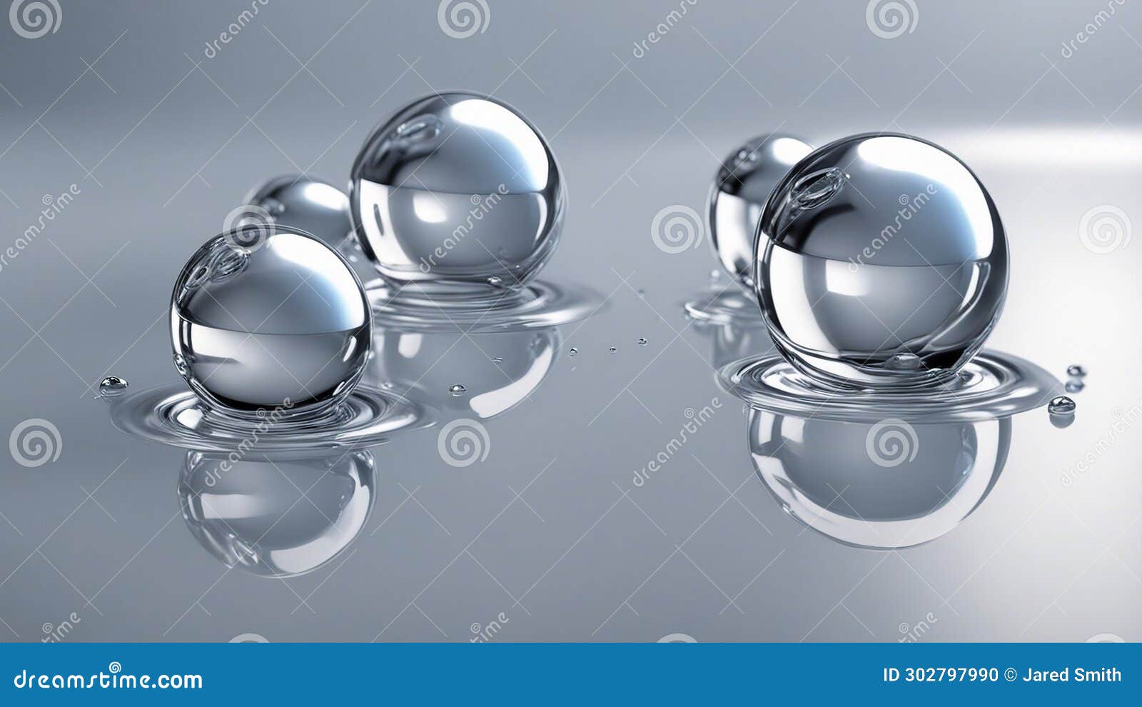A Realistic Water Droplets Illustration, Showing the Reflection and the ...