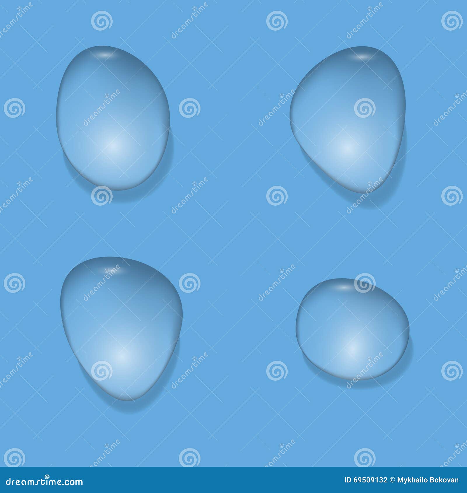 Realistic Water drops stock vector. Illustration of ball - 69509132