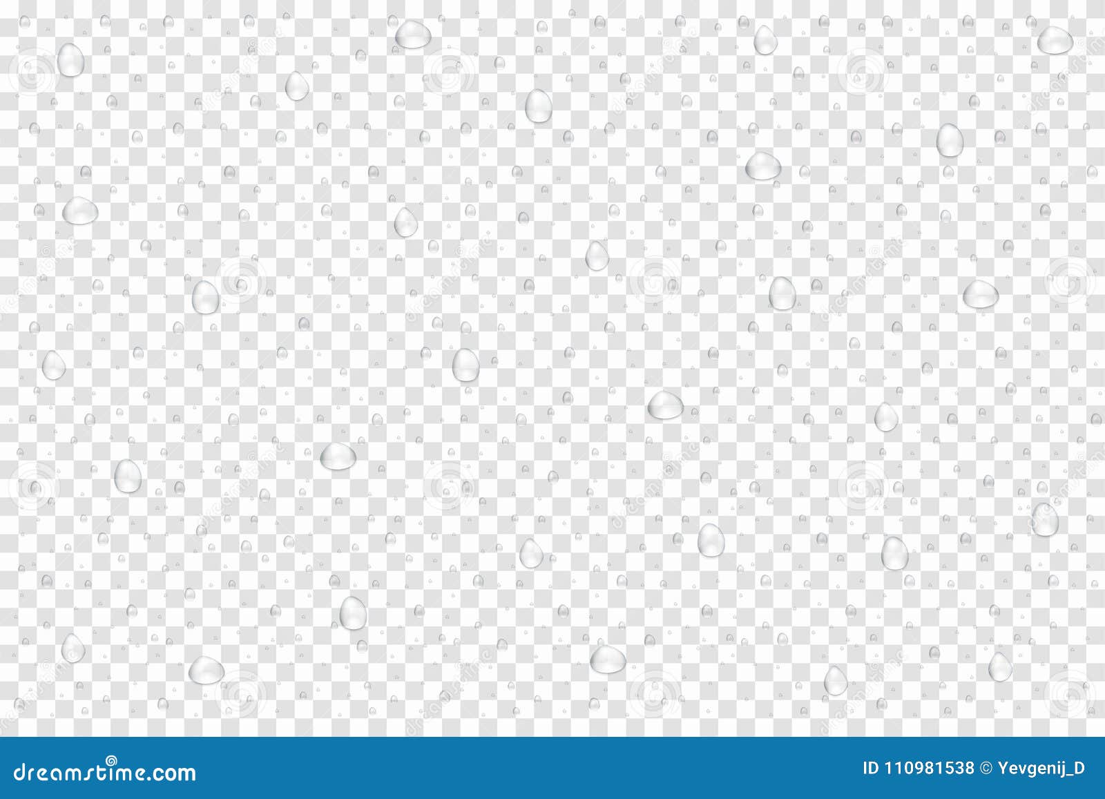 Realistic Water Drops Isolated On Transparent Background. Bubbles ...