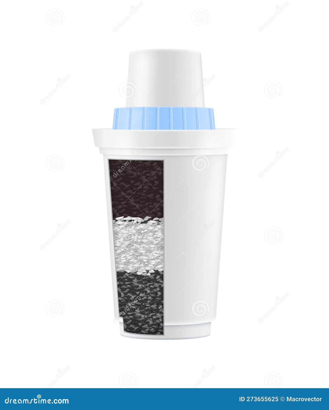 Carbon Water Filter System, Structure, Detailed Design Isolated On ...