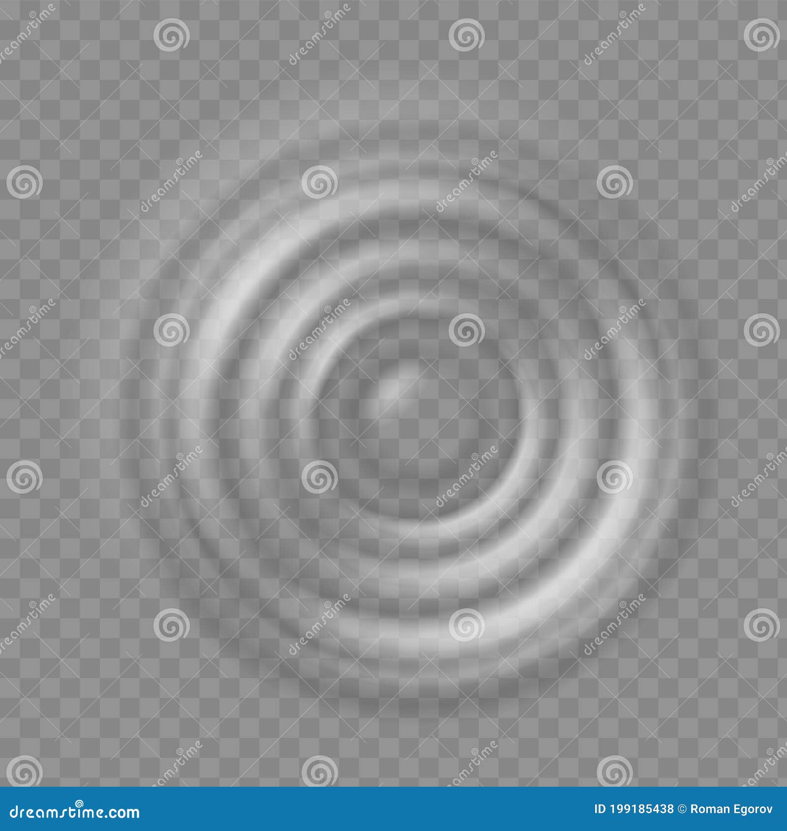 Realistic Water Ripple. Sound Wave Splash Effects, 3D Isolated ...