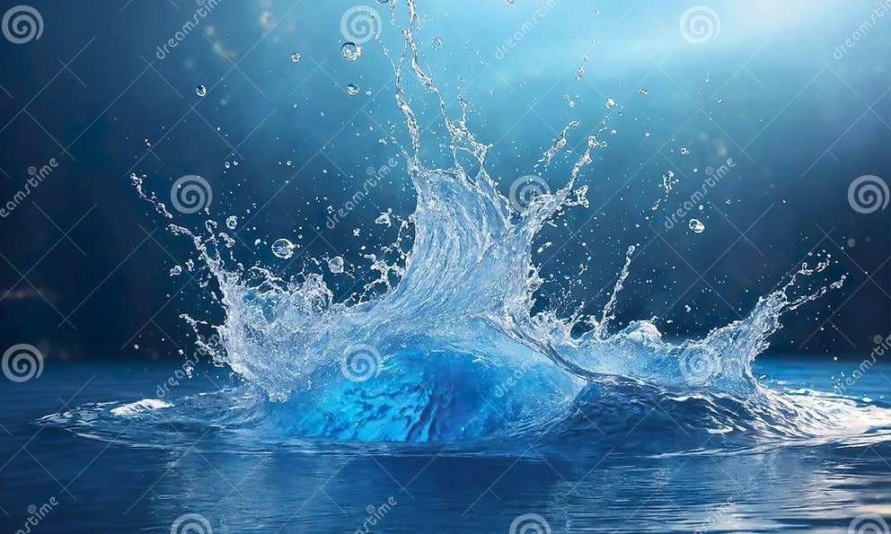 The Realistic Water Splash on Background. AI Generated Image Stock ...
