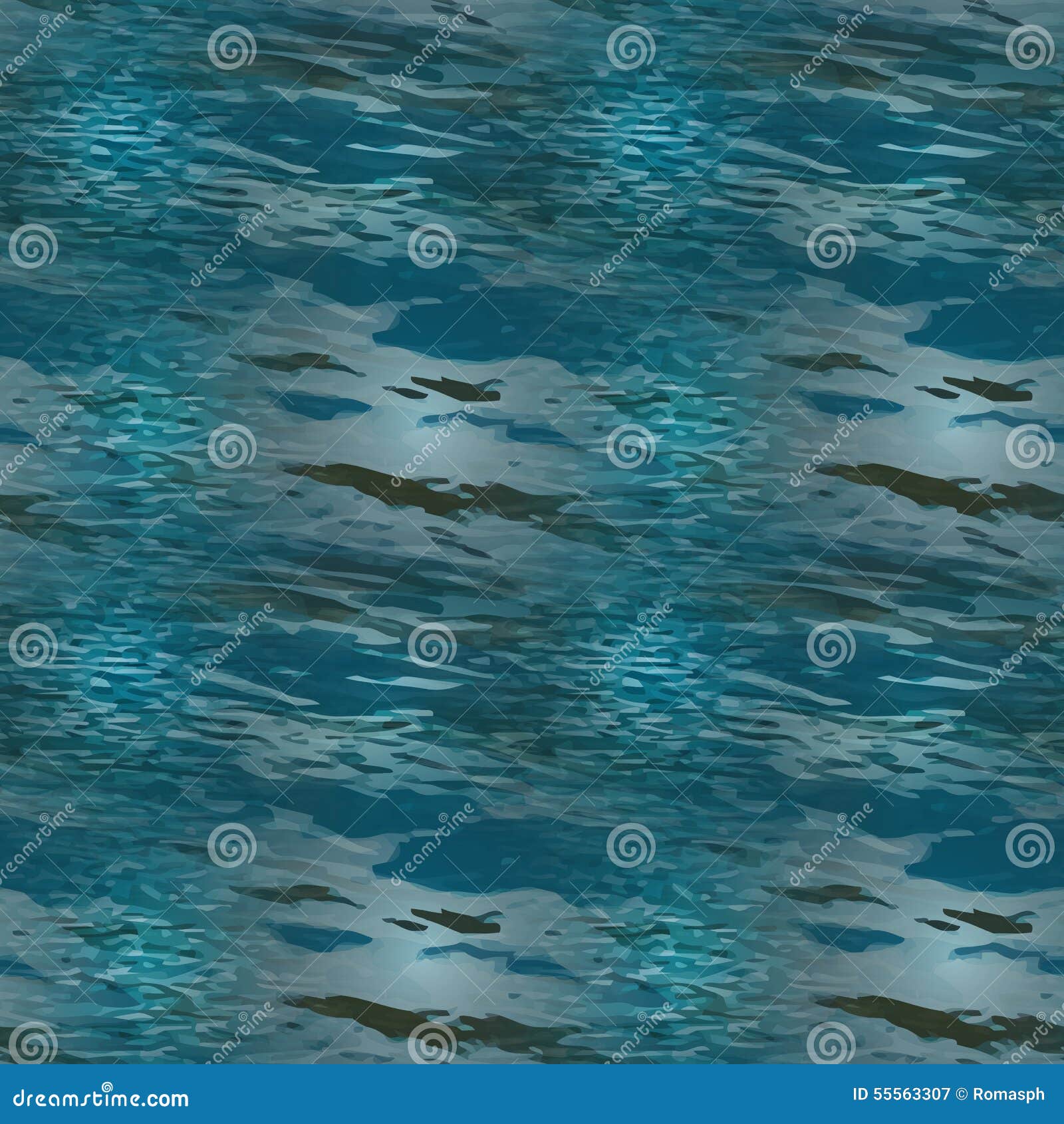 Realistic Water Texture. Seamless Pattern Stock Vector - Illustration ...