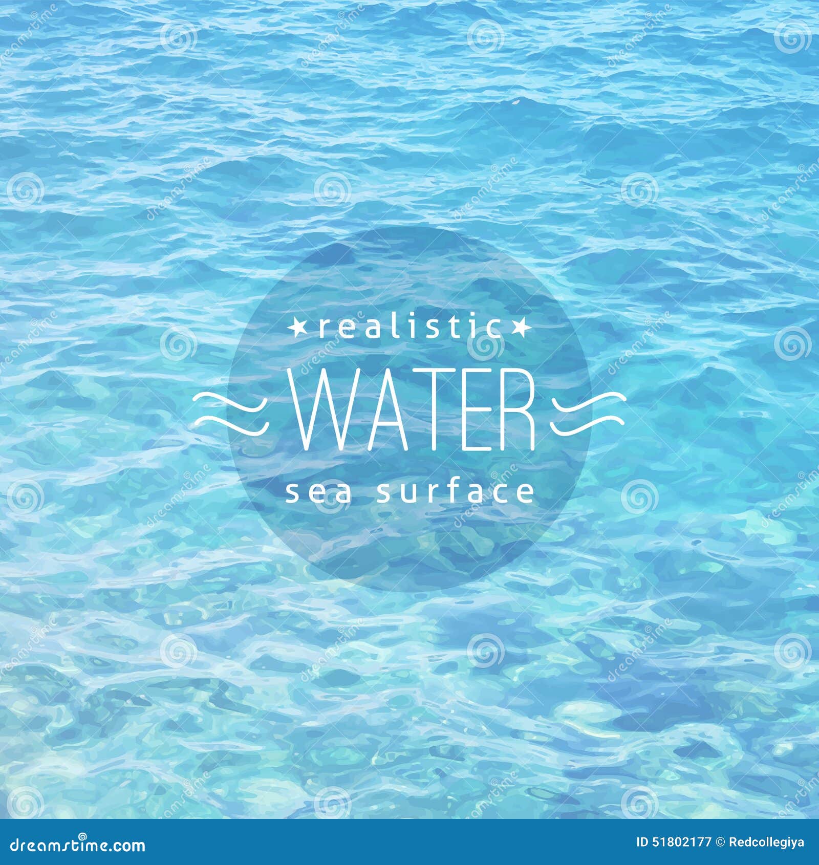 Realistic water stock vector. Illustration of card, composition - 51802177