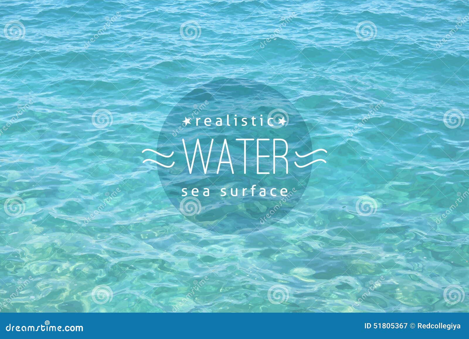 Realistic water stock vector. Illustration of light, fresh - 51805367