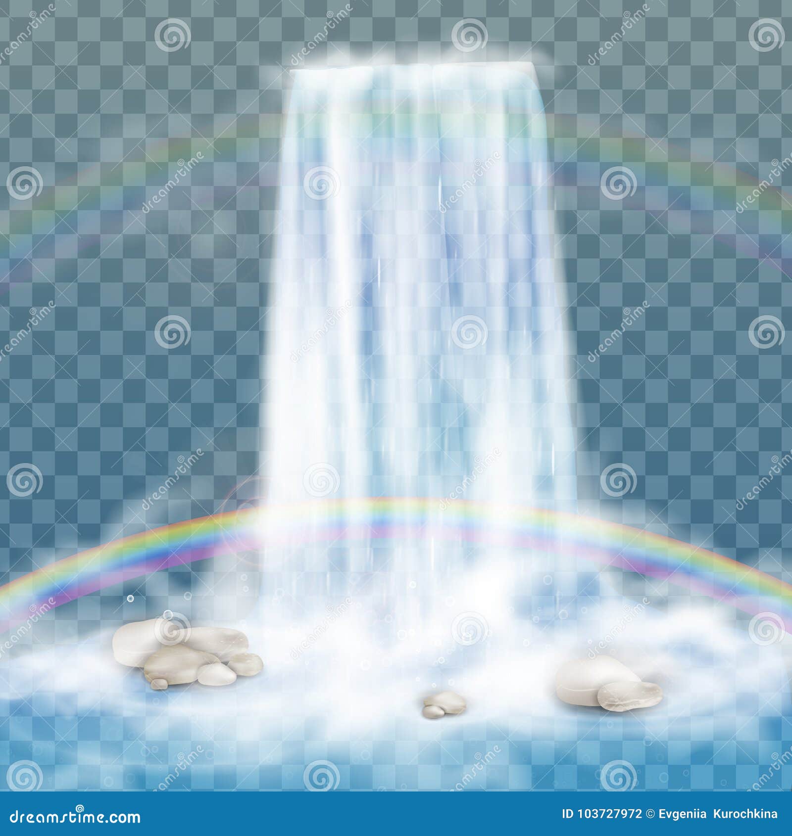 Realistic Waterfall Set Isolated On Transparent Background. Vector ... Realistic Waterfall Set Isolated On Transparent Background. Vector ...