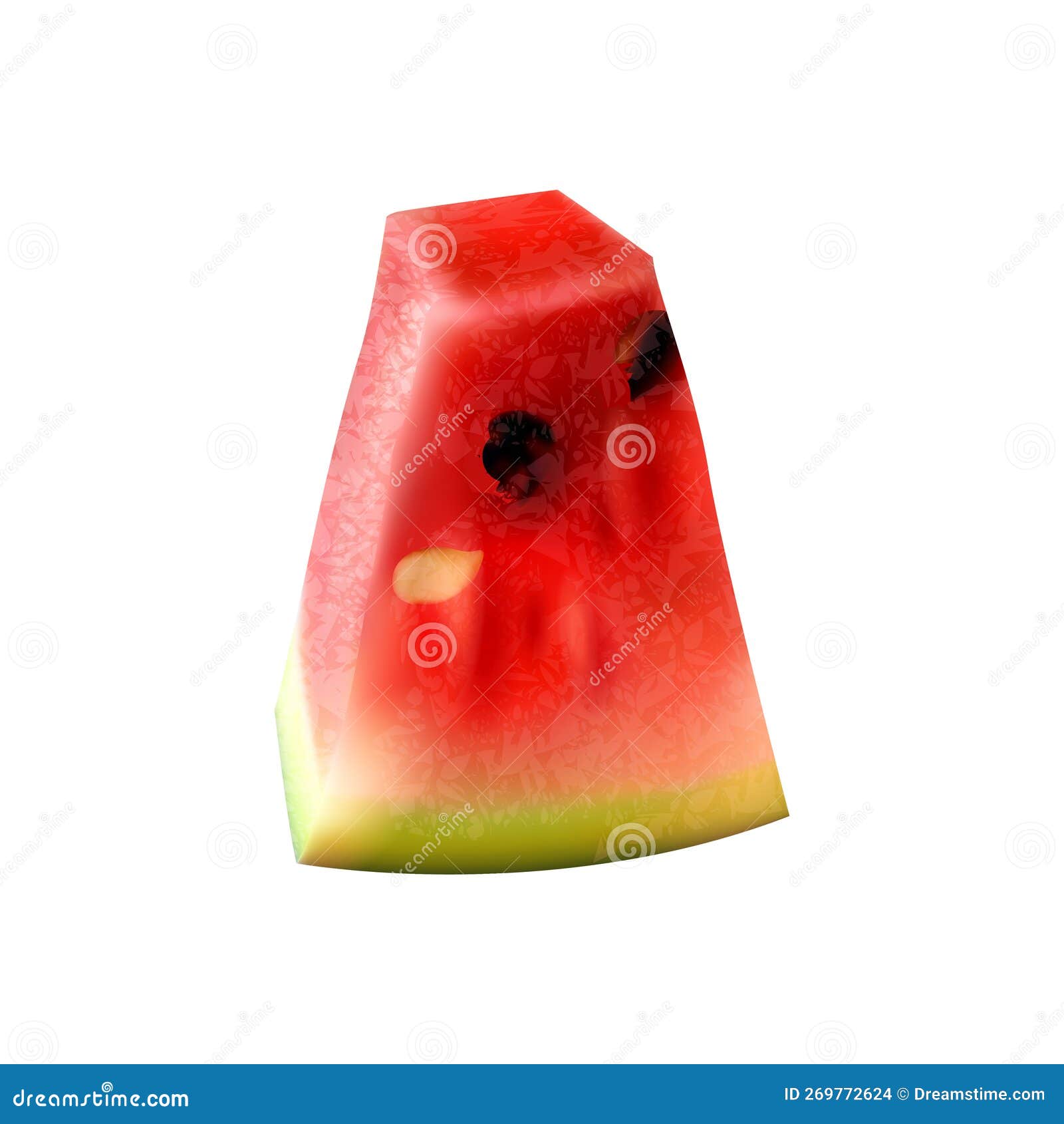 Realistic Watermelon Piece Composition Stock Vector - Illustration of ...