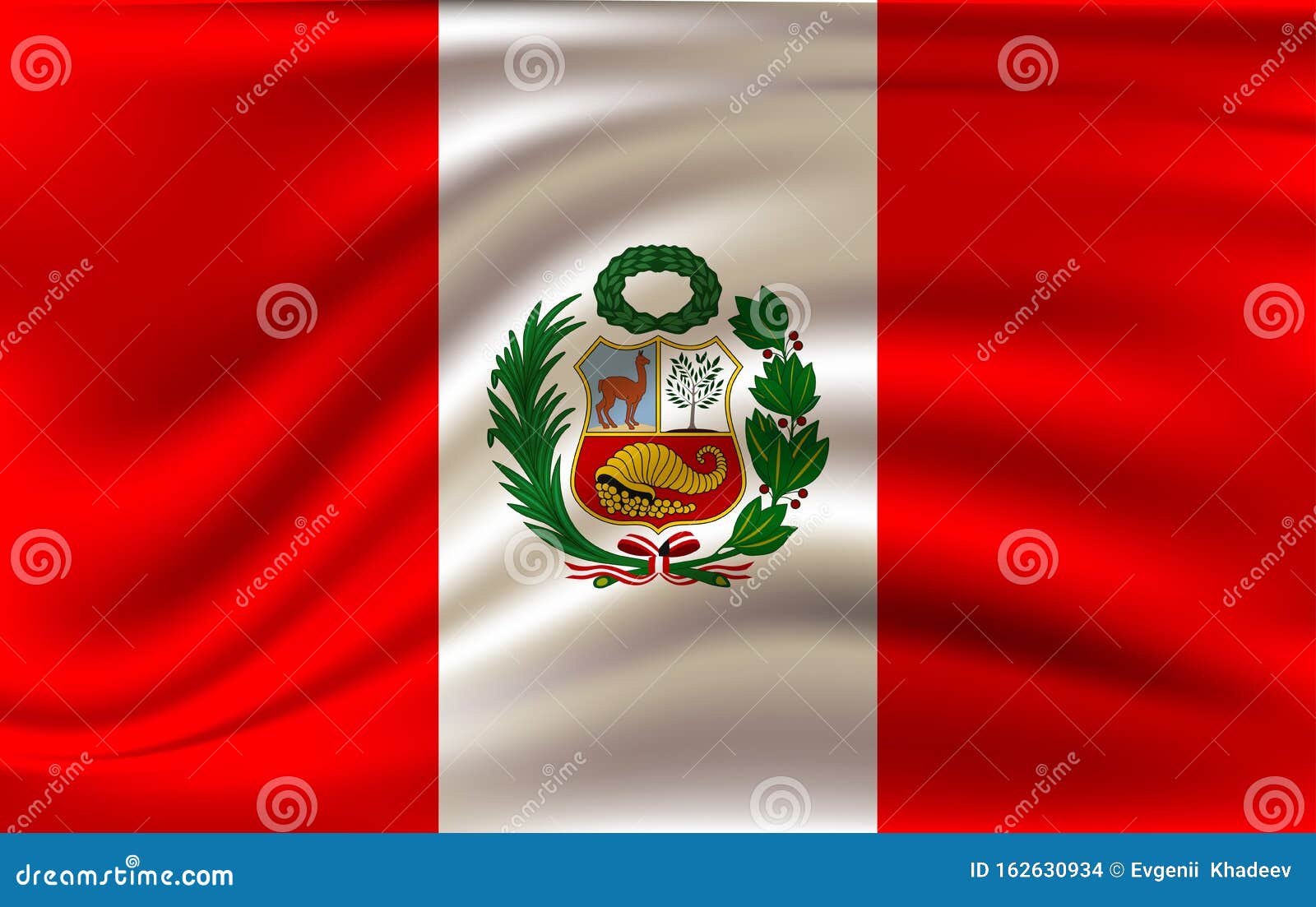 Realistic Waving Flag of the Waving Flag of Peru, High Resolution ...