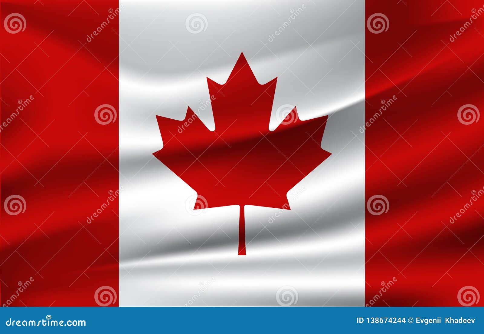 Realistic Waving Flag of the Waving Flag of Canada, High Resolution ...
