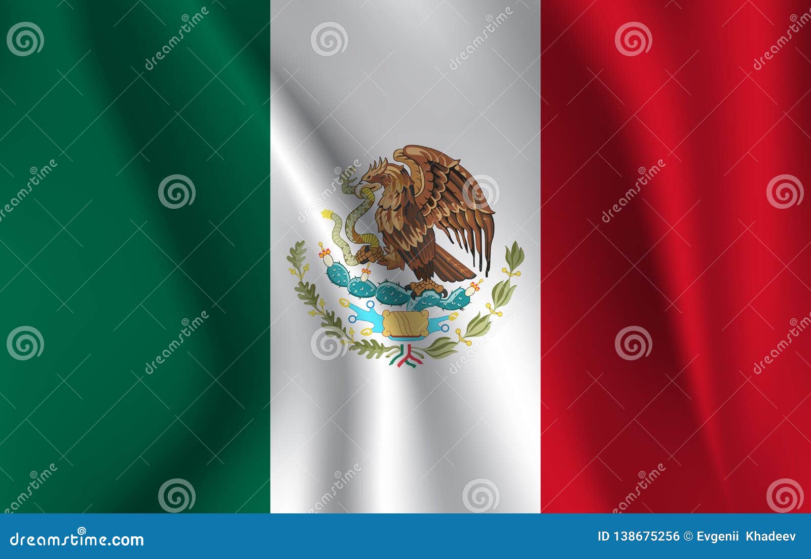 Realistic Waving Flag of the Waving Flag of Mexico, High Resolution ...