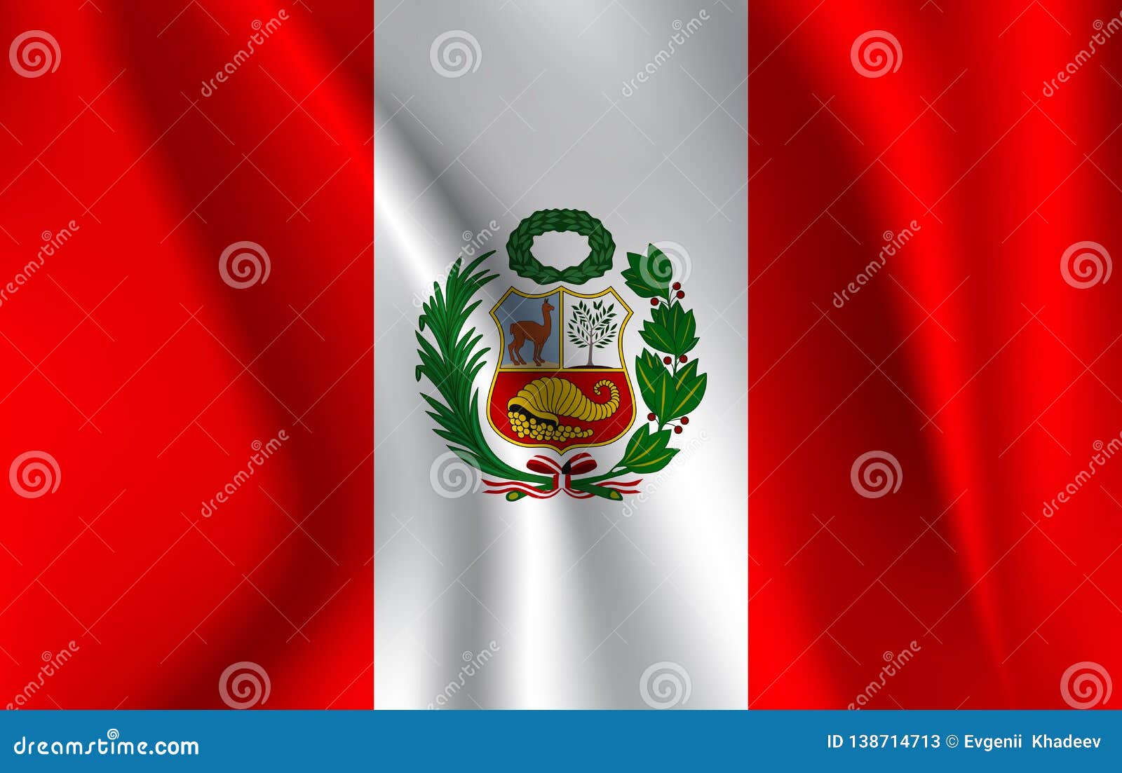 Realistic Waving Flag of the Waving Flag of Peru, High Resolution ...