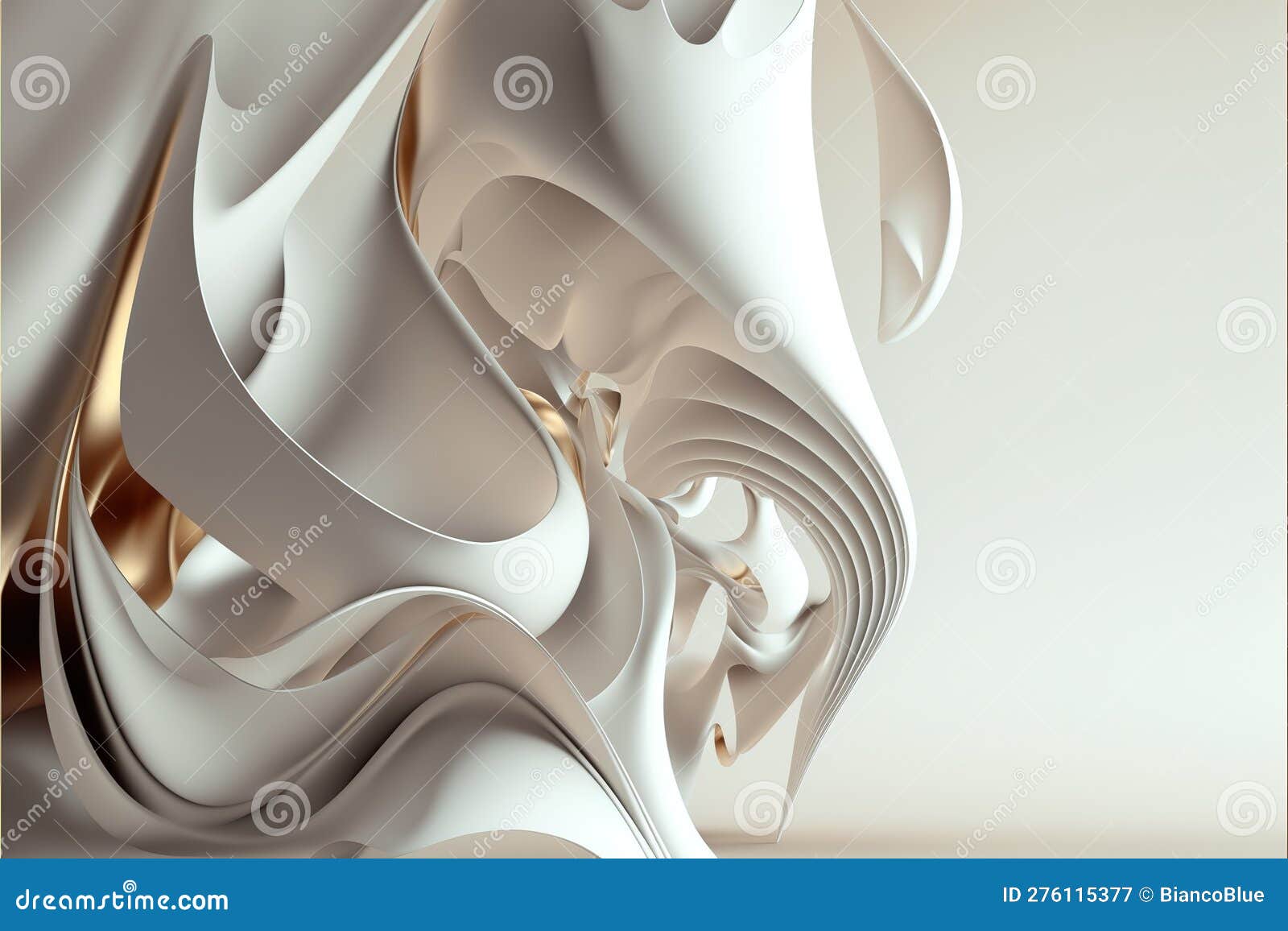 Realistic Wavy White Curve Shape Abstract Art Stock Illustration ...