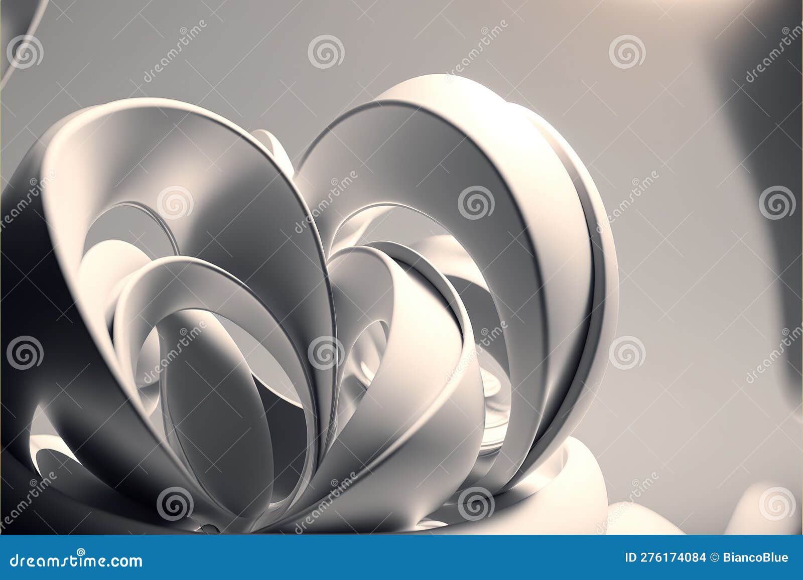 Realistic Wavy White Curve Shape Abstract Art Stock Illustration ...