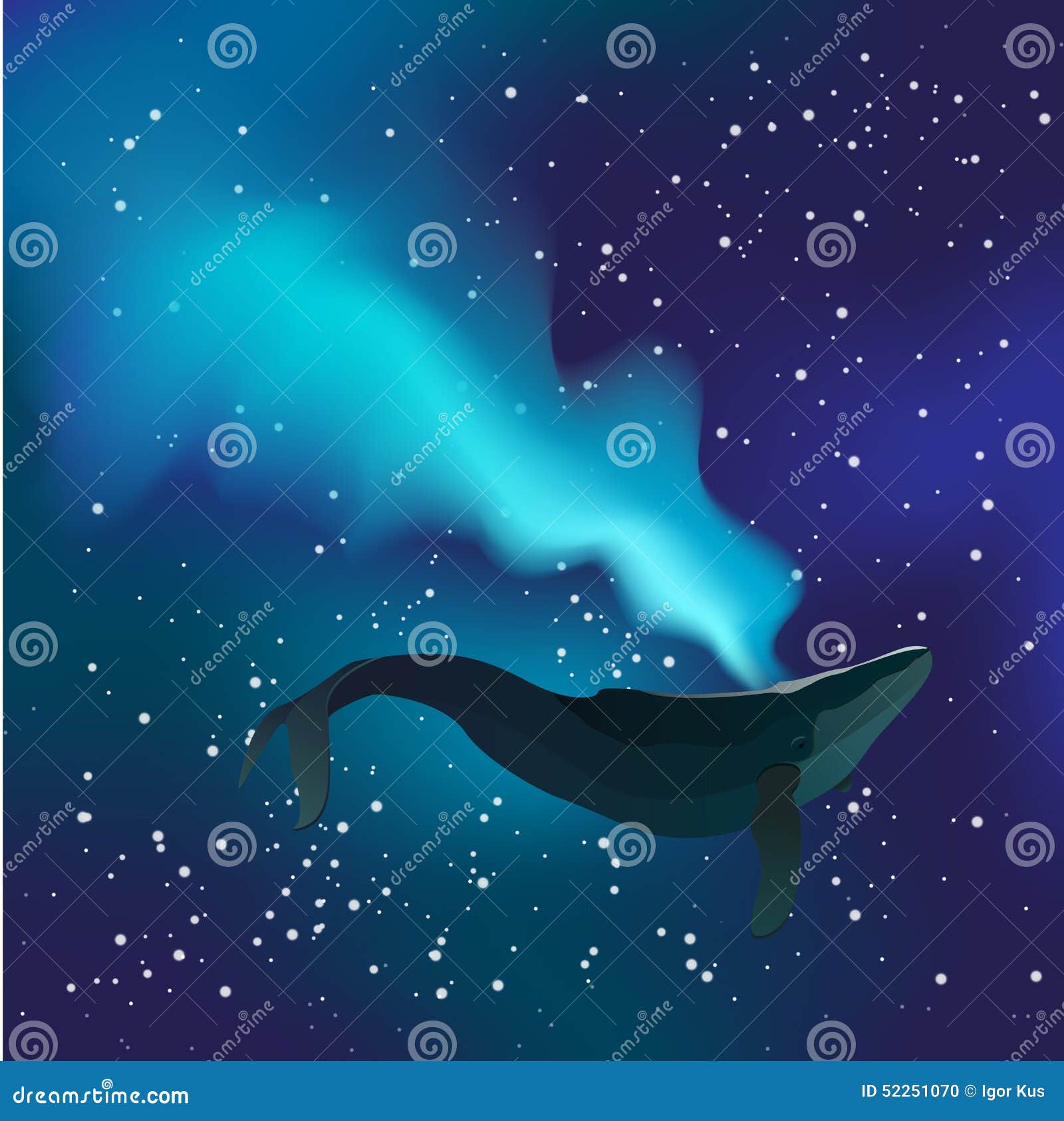 Whale In Space Among Planets Astronaut Logos Cartoon Vector ...