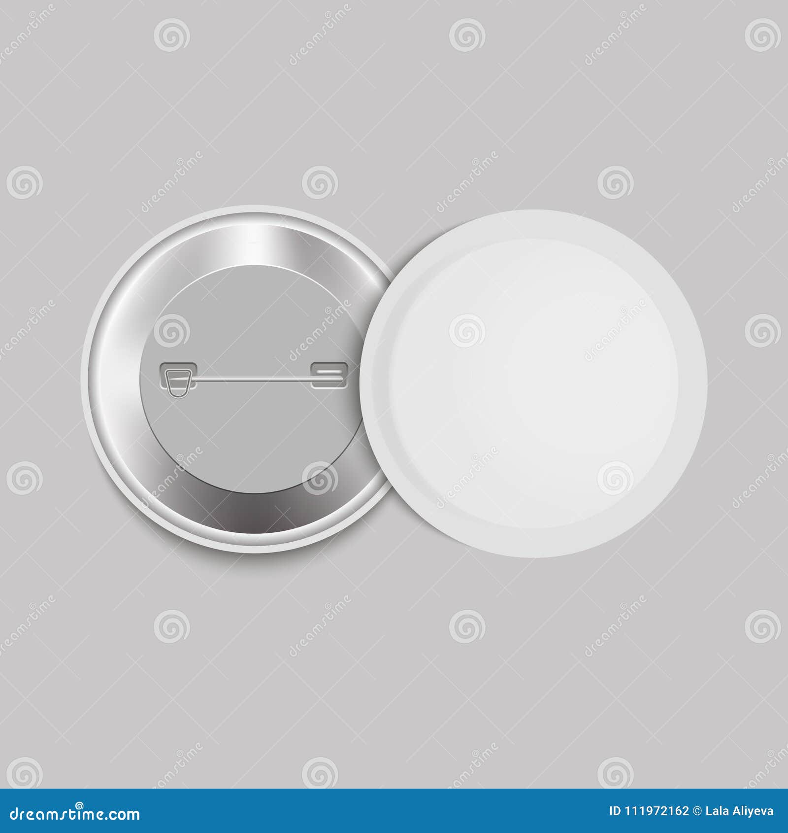 Realistic White Badge. Vector Illustration. Stock Vector - Illustration ...