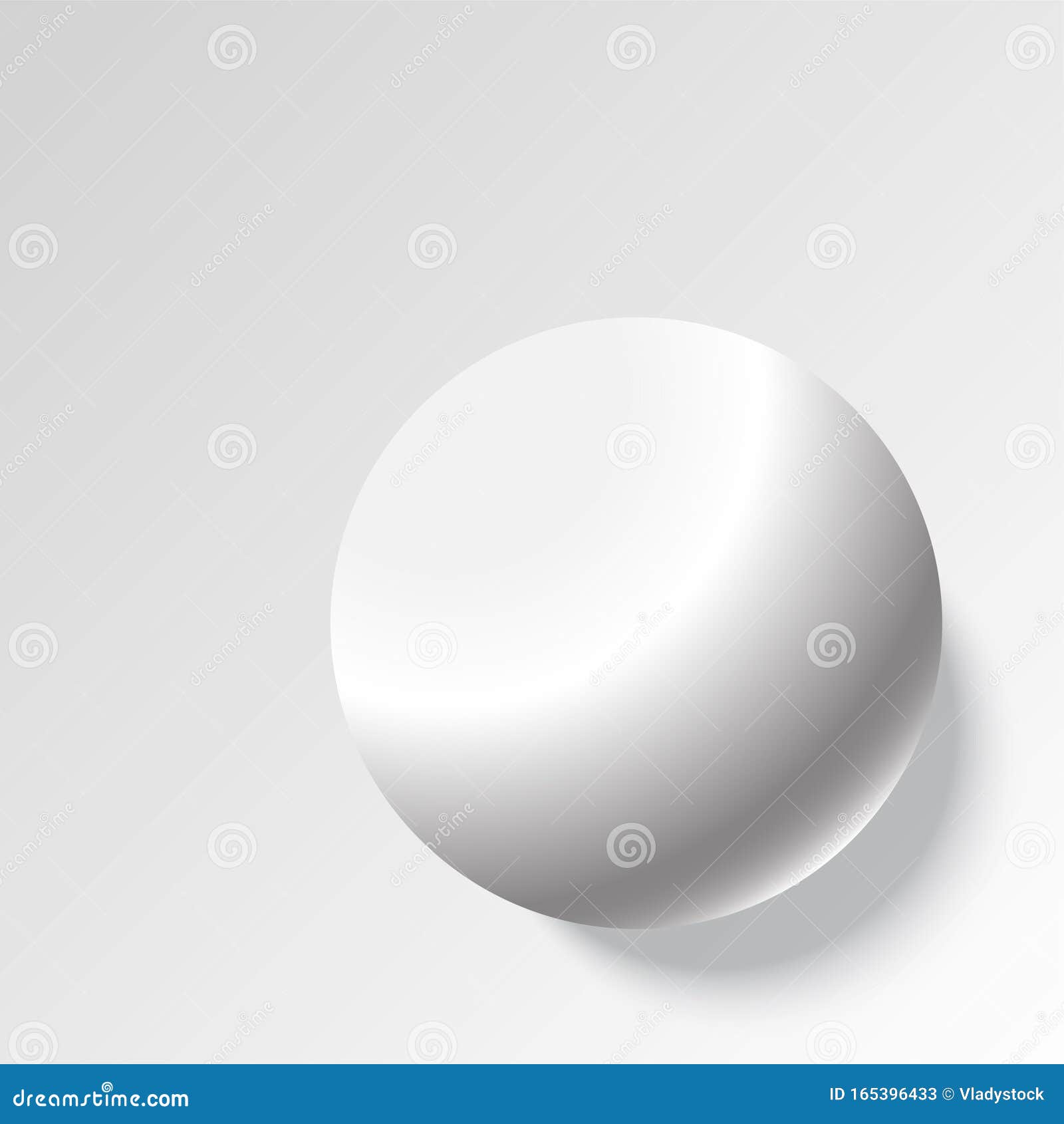 Realistic White Ball Isolated on White Background Stock Vector ...