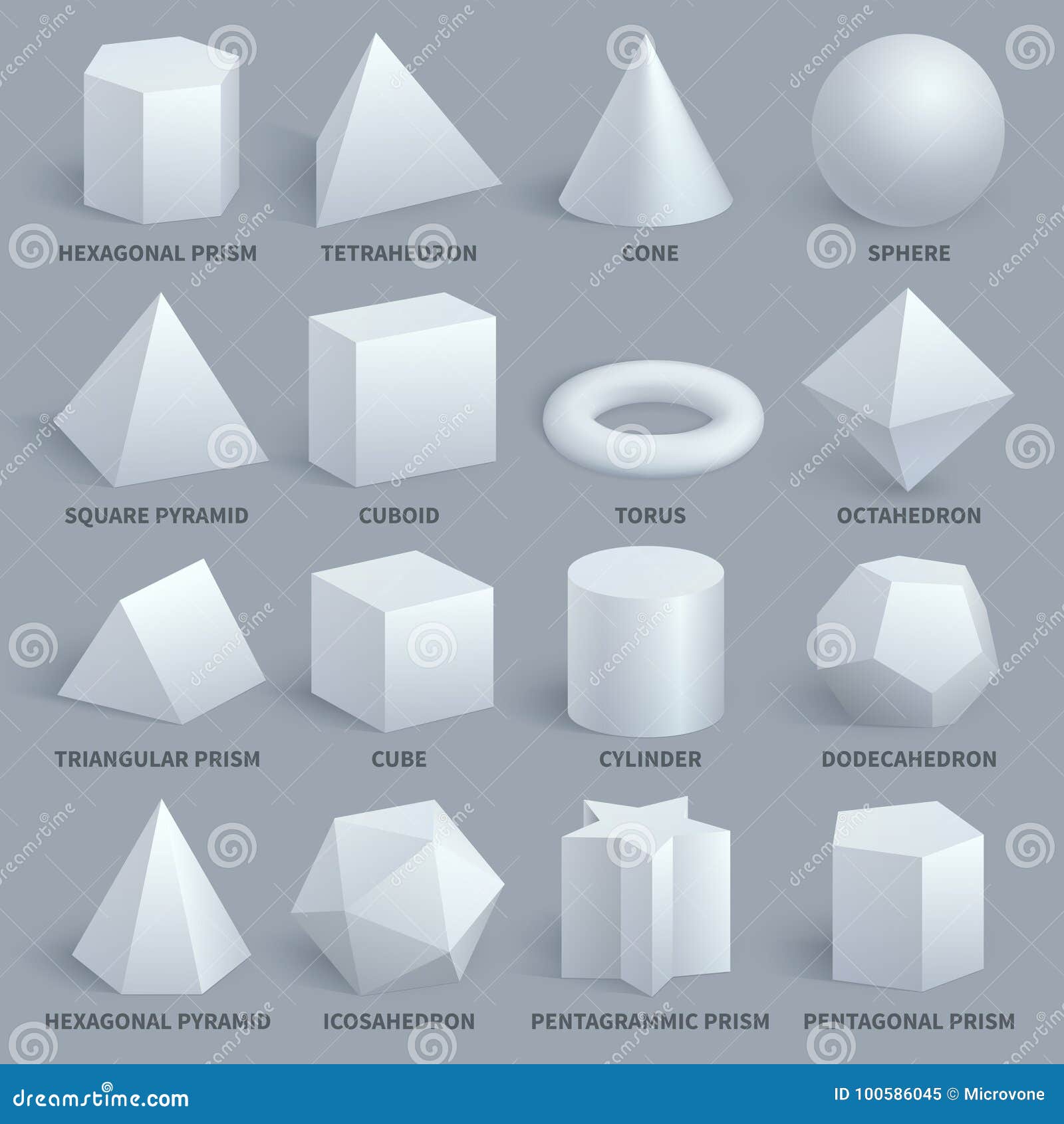 Realistic White Basic 3d Shapes Vector Set Stock Vector - Illustration ... Realistic White Basic 3d Shapes Vector Set Stock Vector - Illustration ...