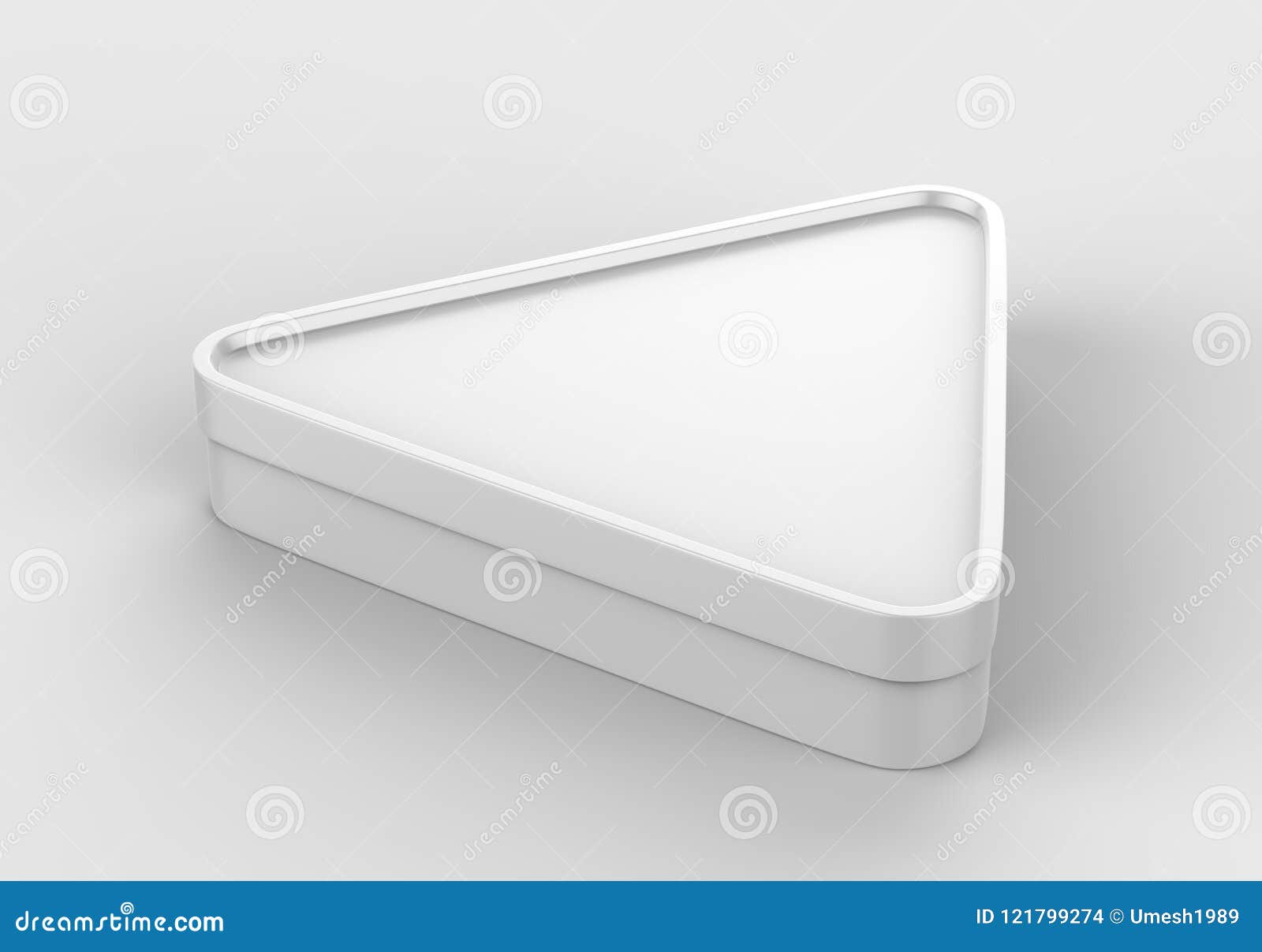 Realistic White Blank Package Triangular Shape Box. for Food Product ...