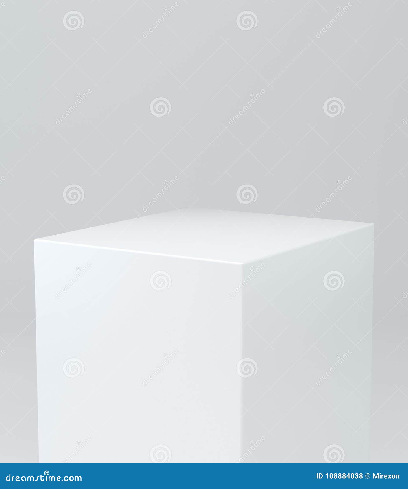 Cube Podium. 3d Cube Pedestal, White Blank Block For Product Promo. 3d ...