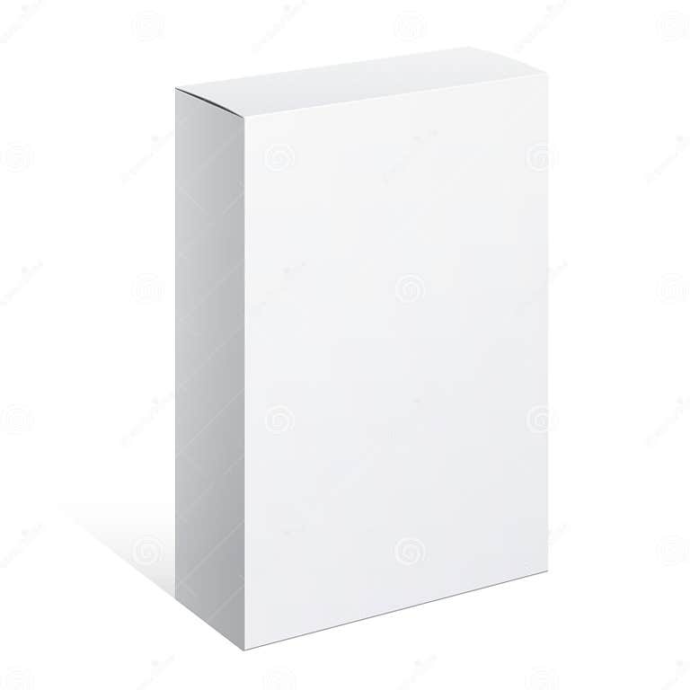 Realistic White Box. for Software, Device Stock Vector - Illustration ...