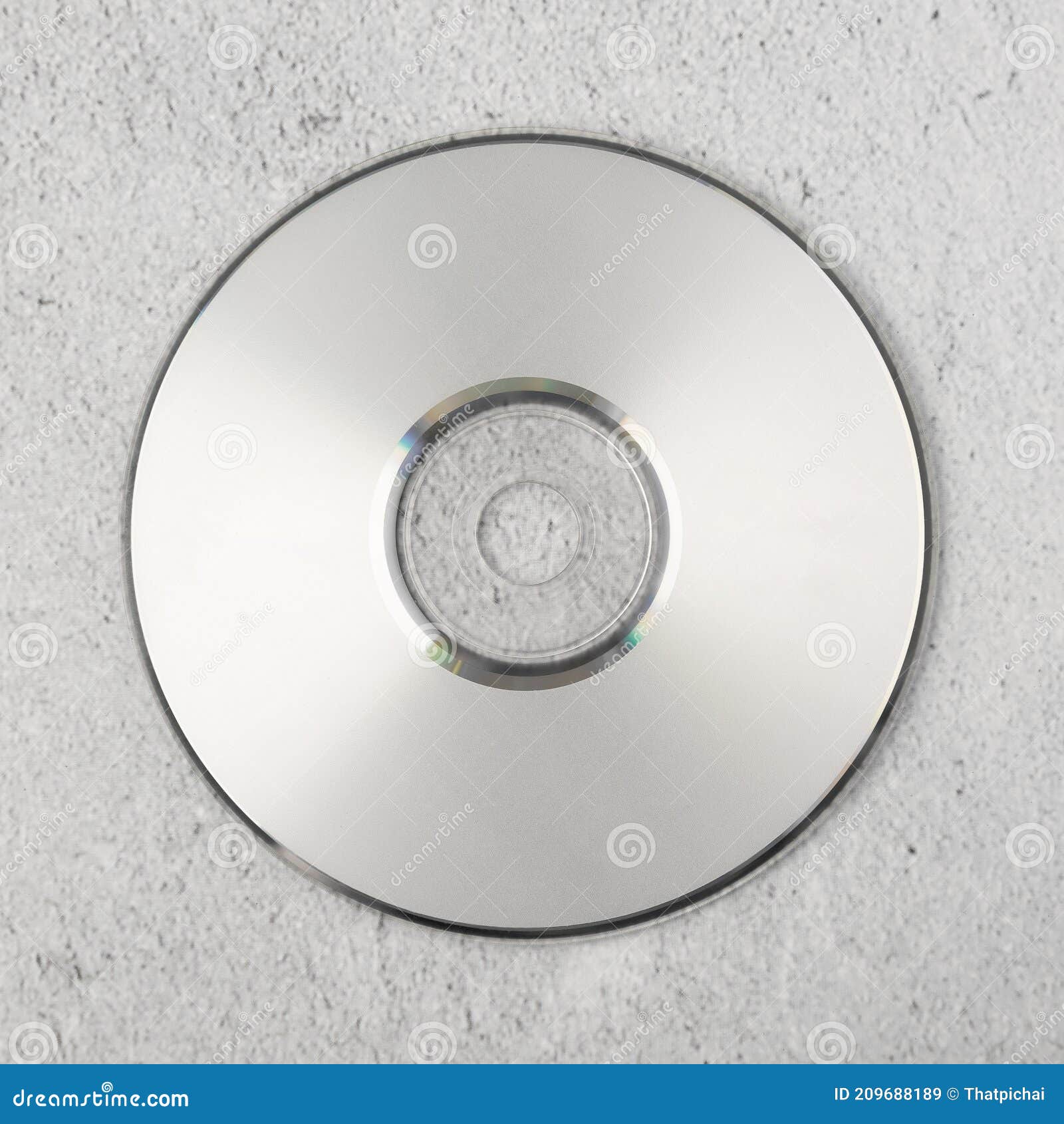 Realistic White Cd Template on White Cement Background. Stock Image ...