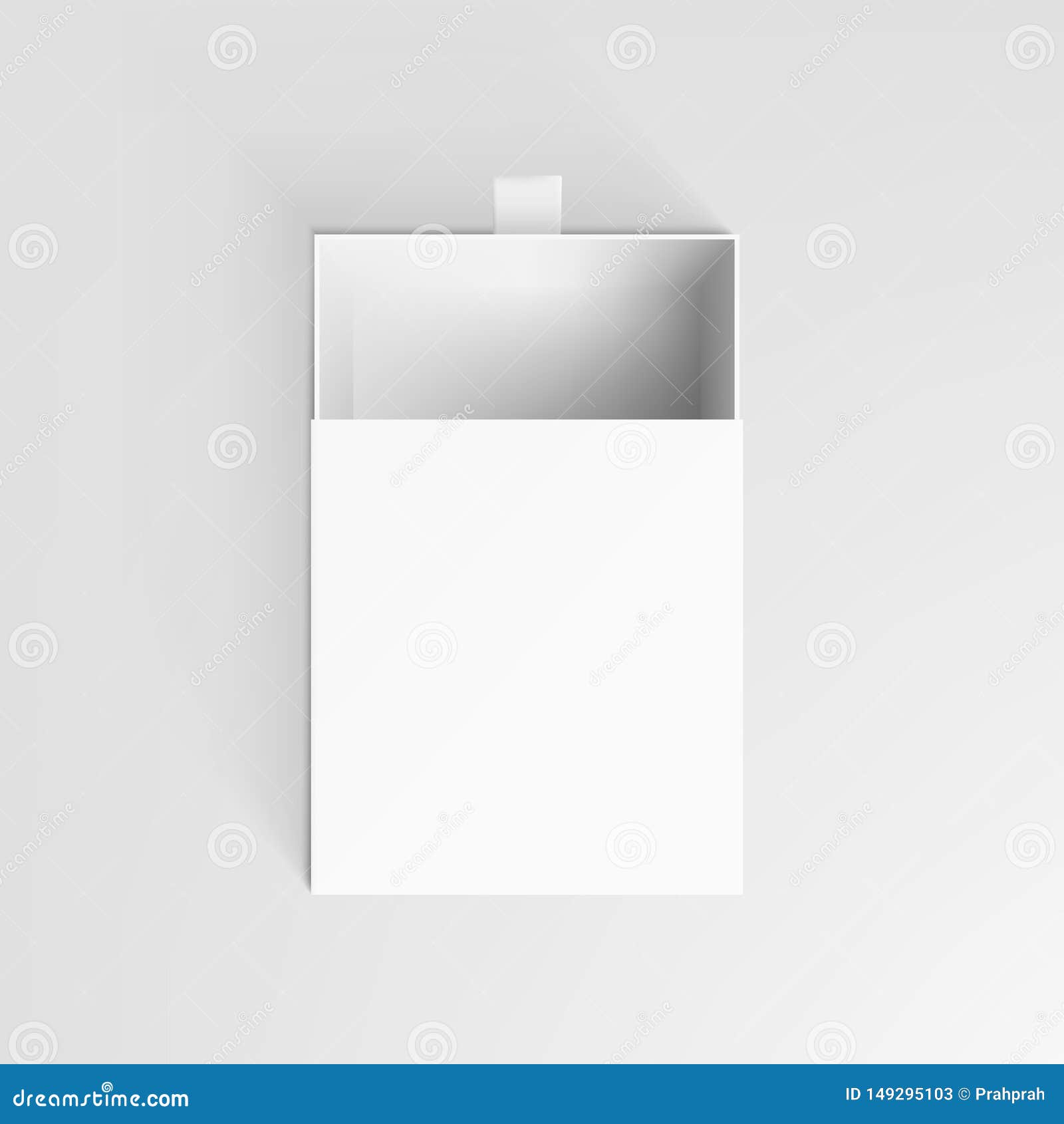 Realistic White Clear Package Cardboard Open Box Stock Illustration ...