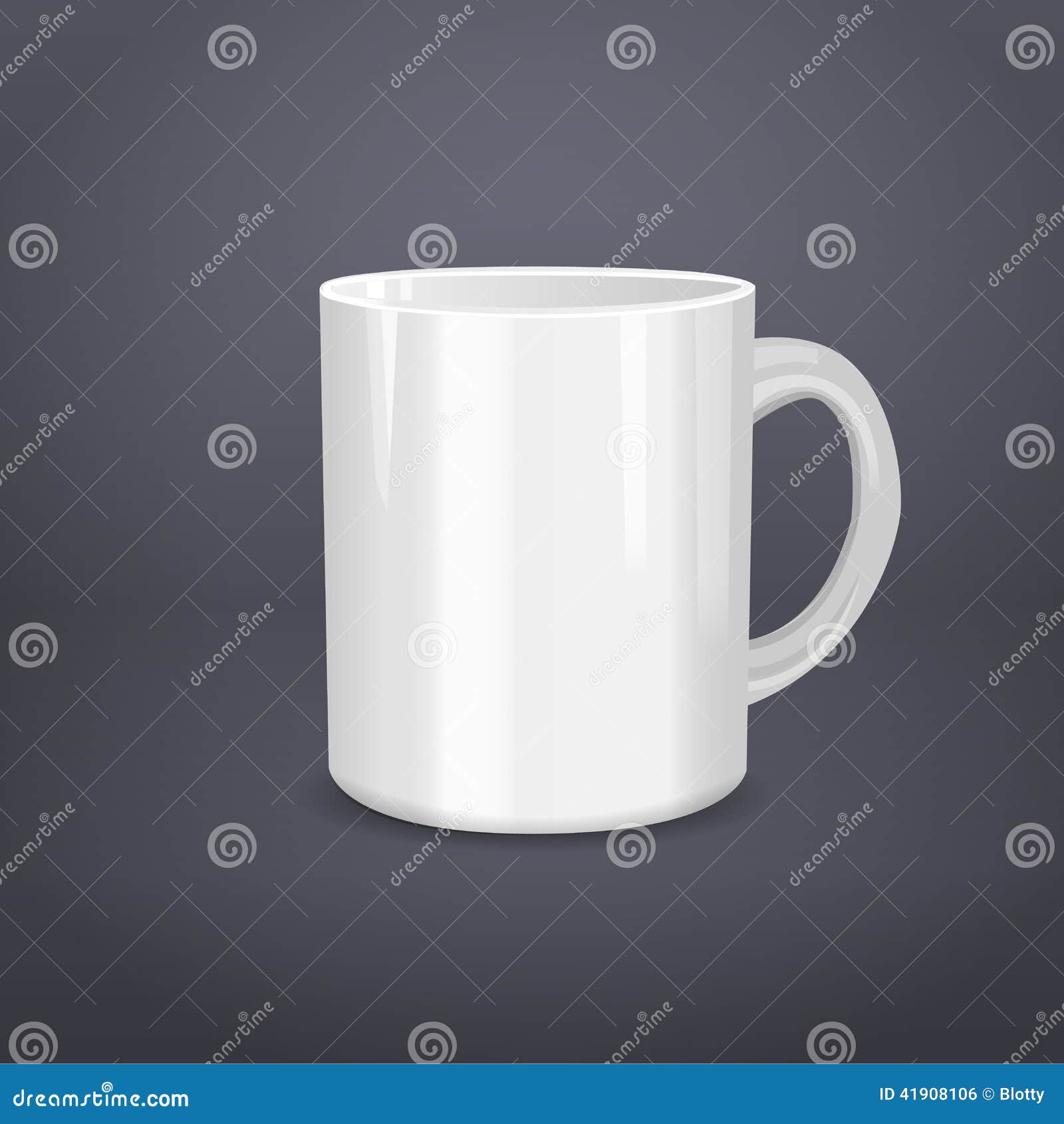 Realistic White Cup. Vector Illustration Stock Vector - Illustration of ...