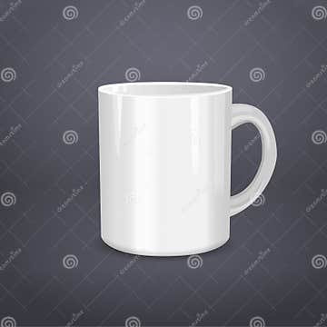 Realistic White Cup. Vector Illustration Stock Vector - Illustration of ...