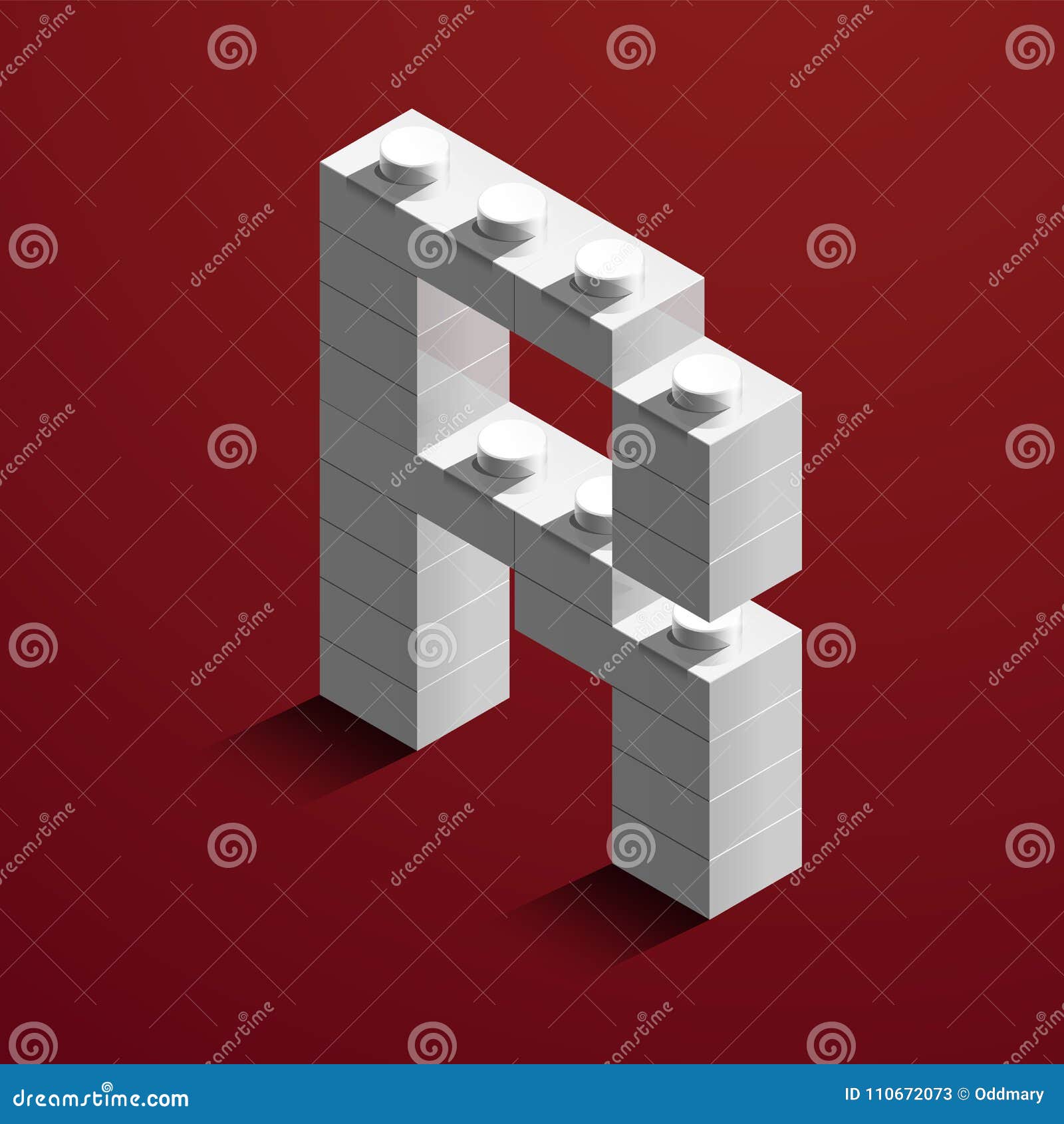 Realistic White 3d Isometric Letter R of the Alphabet from Constructor ...