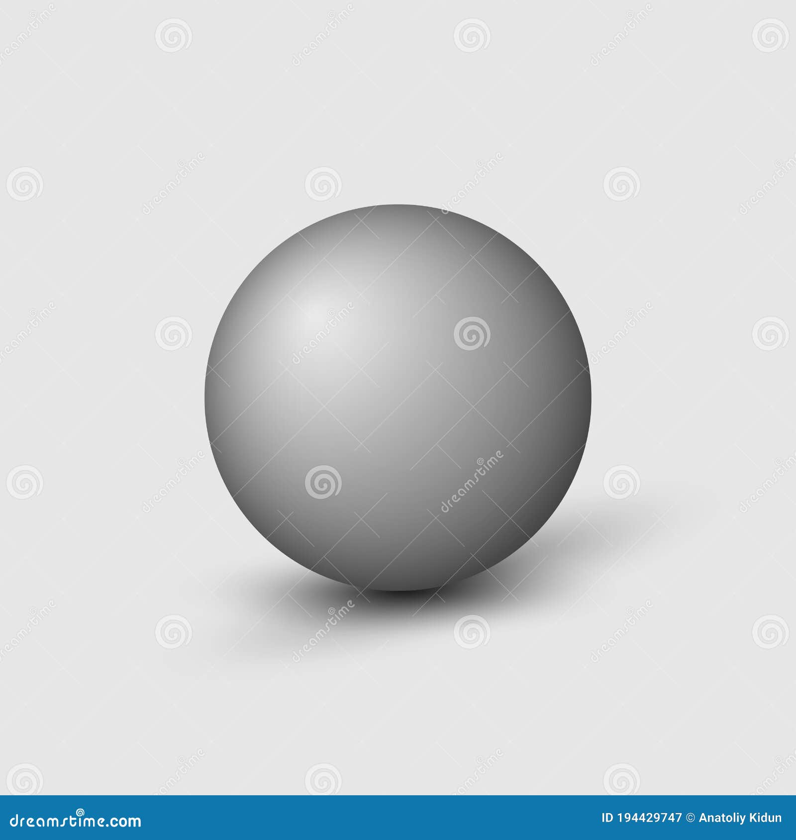 Realistic White 3d Sphere on Light Background. Vector Illustration ...