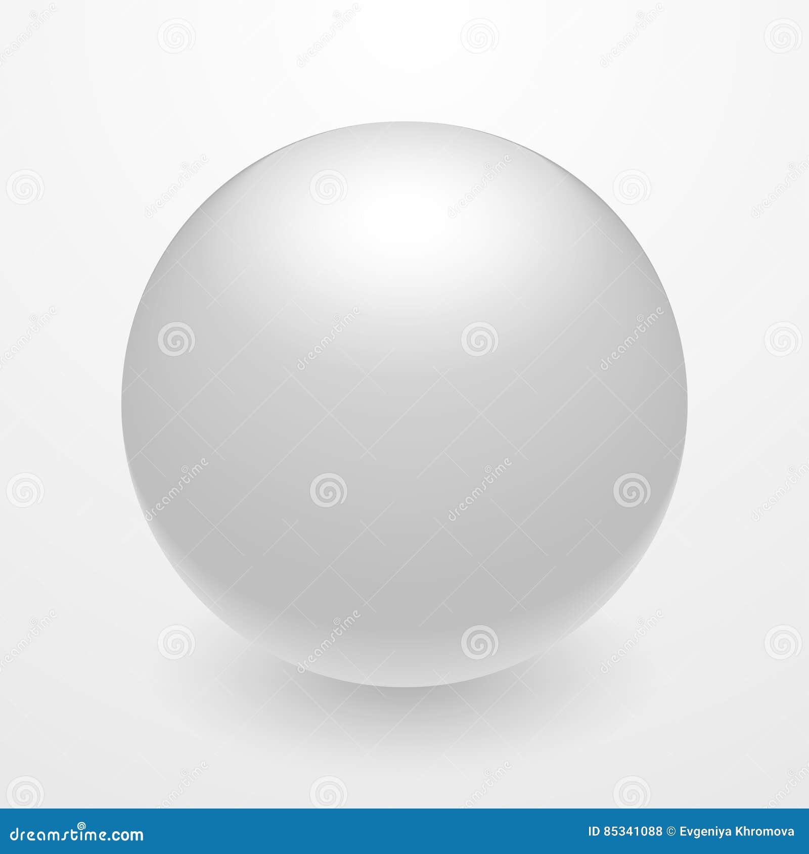 Realistic white 3D sphere stock vector. Illustration of concept - 85341088