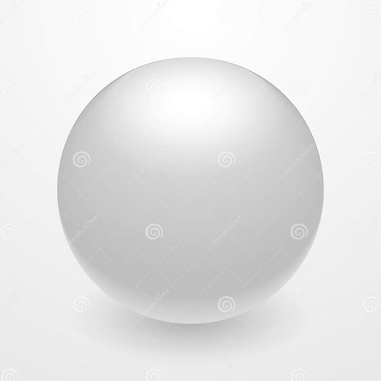 Realistic white 3D sphere stock vector. Illustration of concept - 85341088