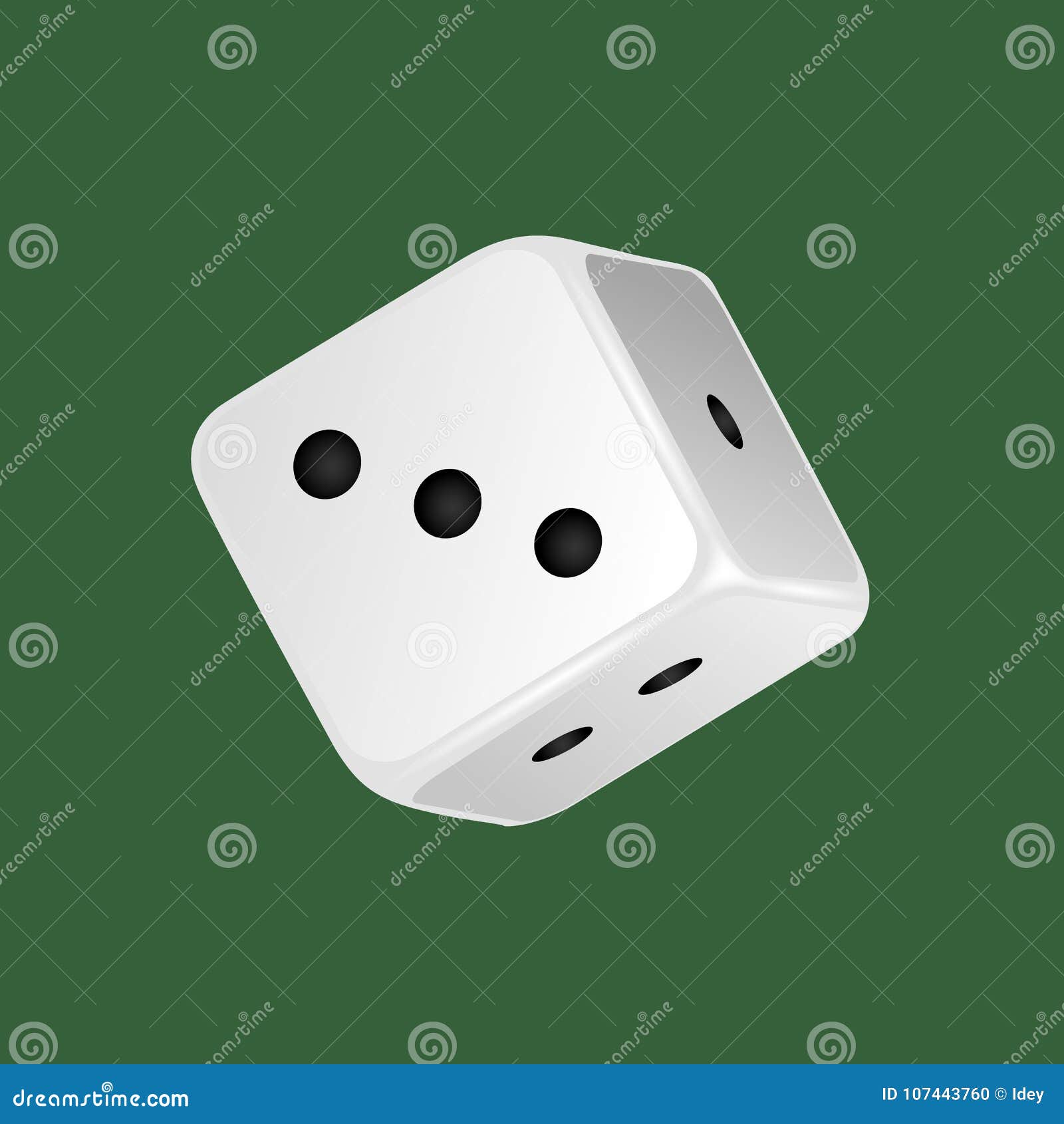 Realistic White Dice. Gambling, Casino, Dice. Numbers: One, Two, Three ...