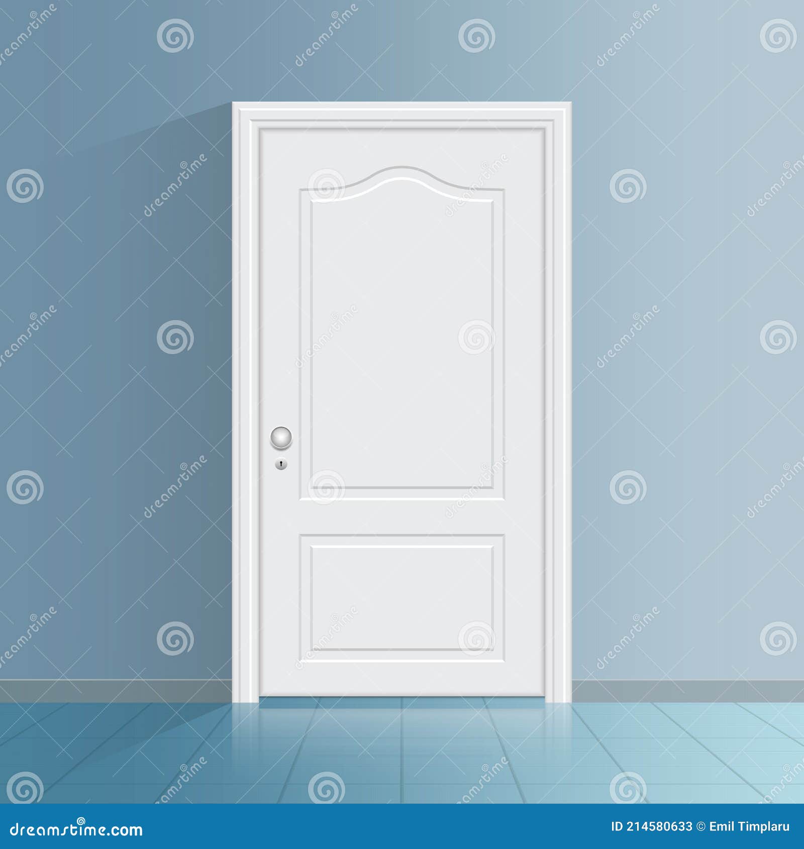 Realistic White Door Vector Design Illustration Stock Vector ...