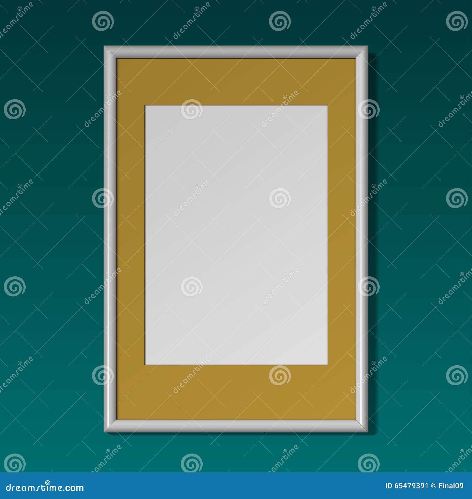 Realistic White Horizontal Frame for Paintings Stock Vector ...