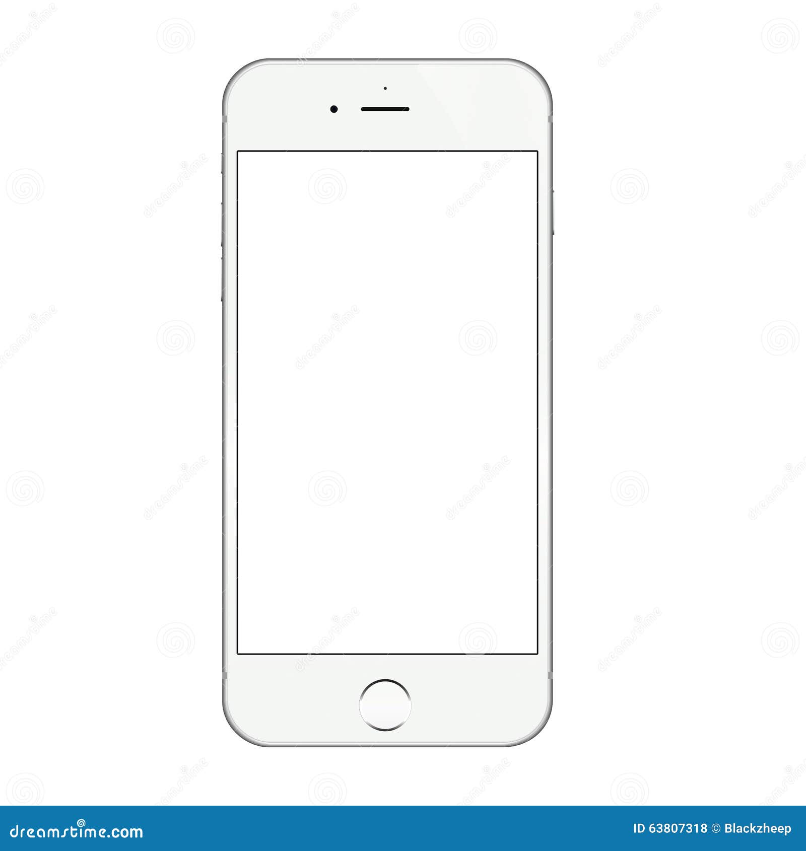 Realistic White Iphone 6 Blank Screen Vector Design | CartoonDealer.com ... Realistic White Iphone 6 Blank Screen Vector Design | CartoonDealer.com ...