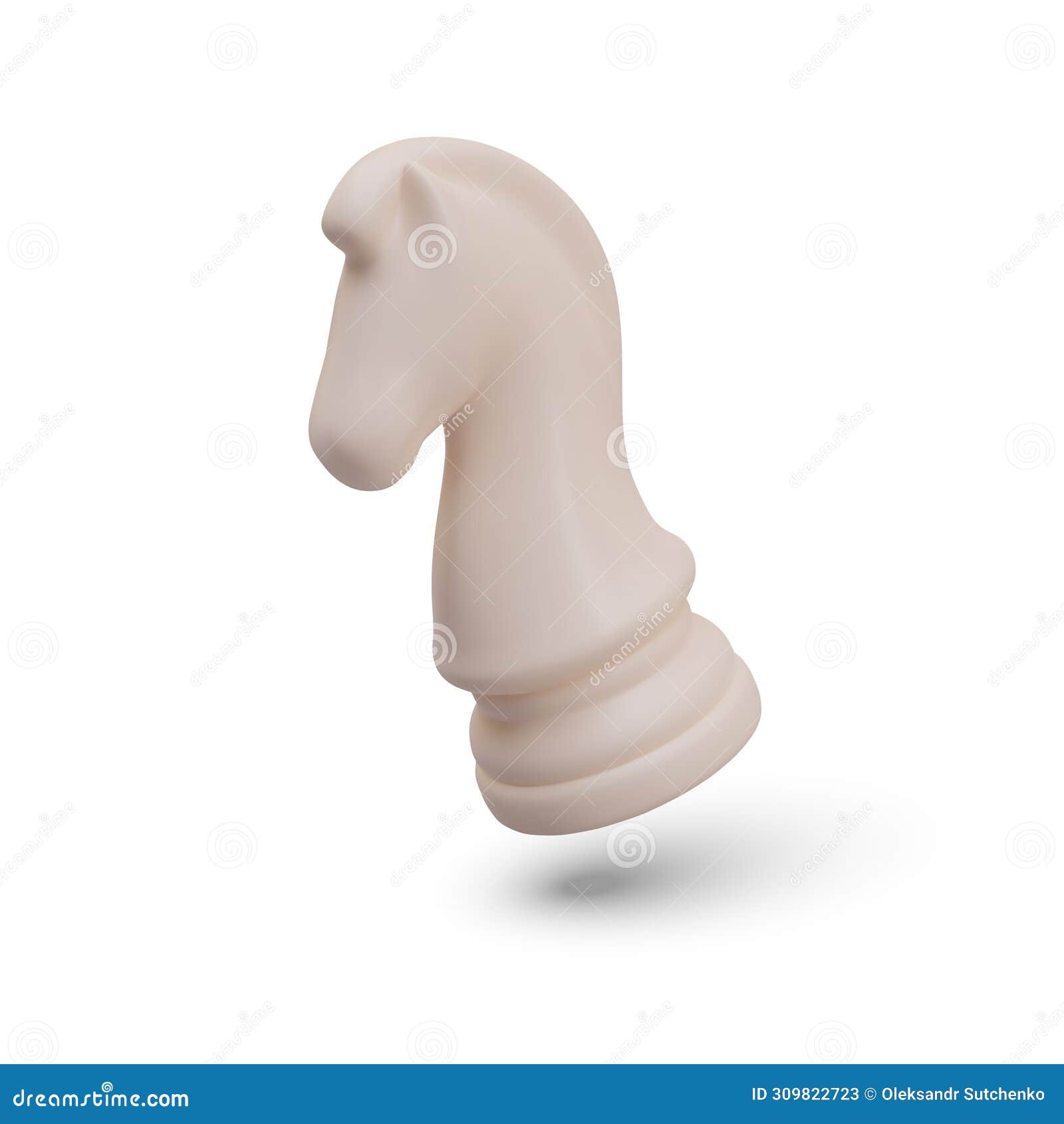 Realistic White Knight. Chess Piece, Horse Closeup Stock Vector ...