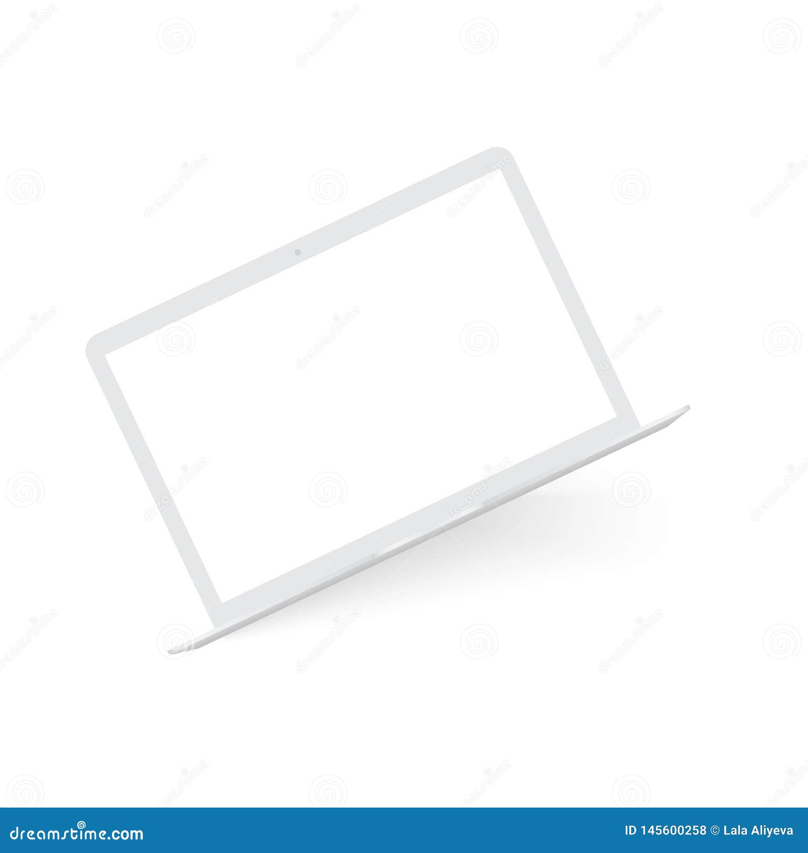 Realistic White Laptop Mock Up . Vector. Stock Vector - Illustration of ... Realistic White Laptop Mock Up . Vector. Stock Vector - Illustration of ...