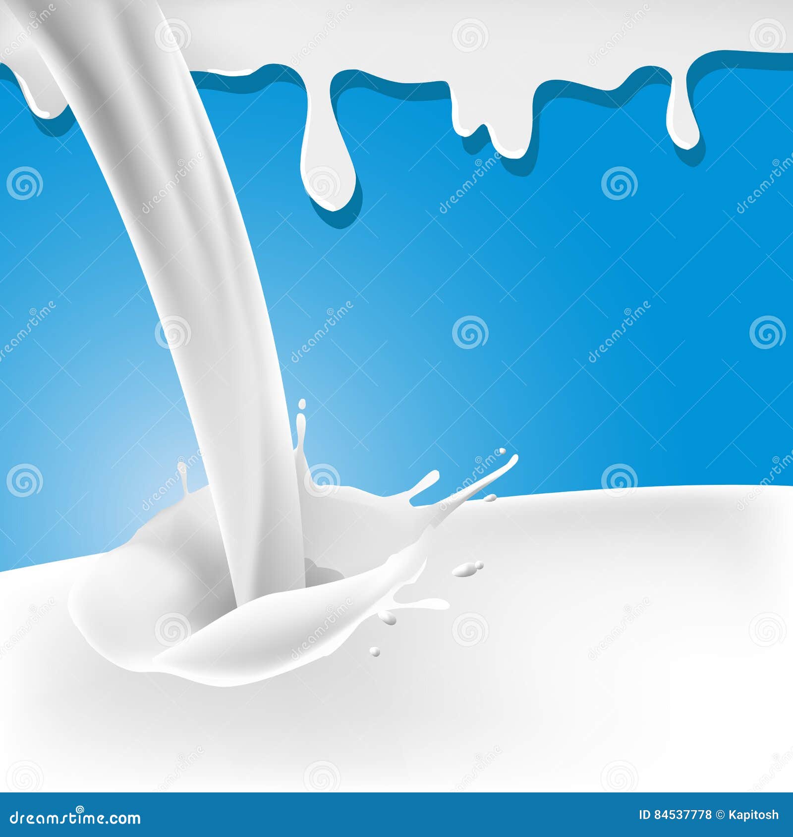 Realistic White Milk Splash Stock Vector - Illustration of creative ...
